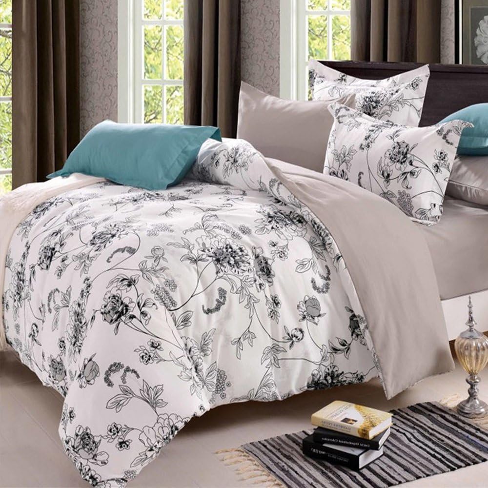 Amazon｜Shuiling 布団カバー シングル 3点セット 寝具カバーセット 枕カバー 掛け布団カバー ボックスシーツ 100％ポリエステル 優しい肌触り 柔らかい 封筒式 あったか 四 ...