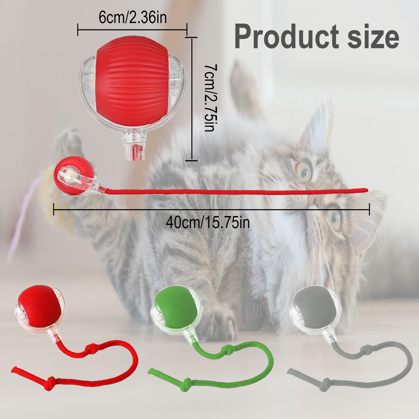 Snapklik.com : SZMDLX Interactive Cat Ball Toy For Indoor Cats Dogs ...