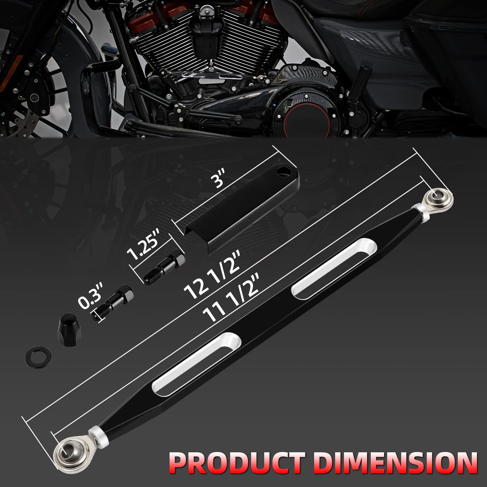 Snapklik.com : Black Shift Linkage Shifter Compatible For Harley ...