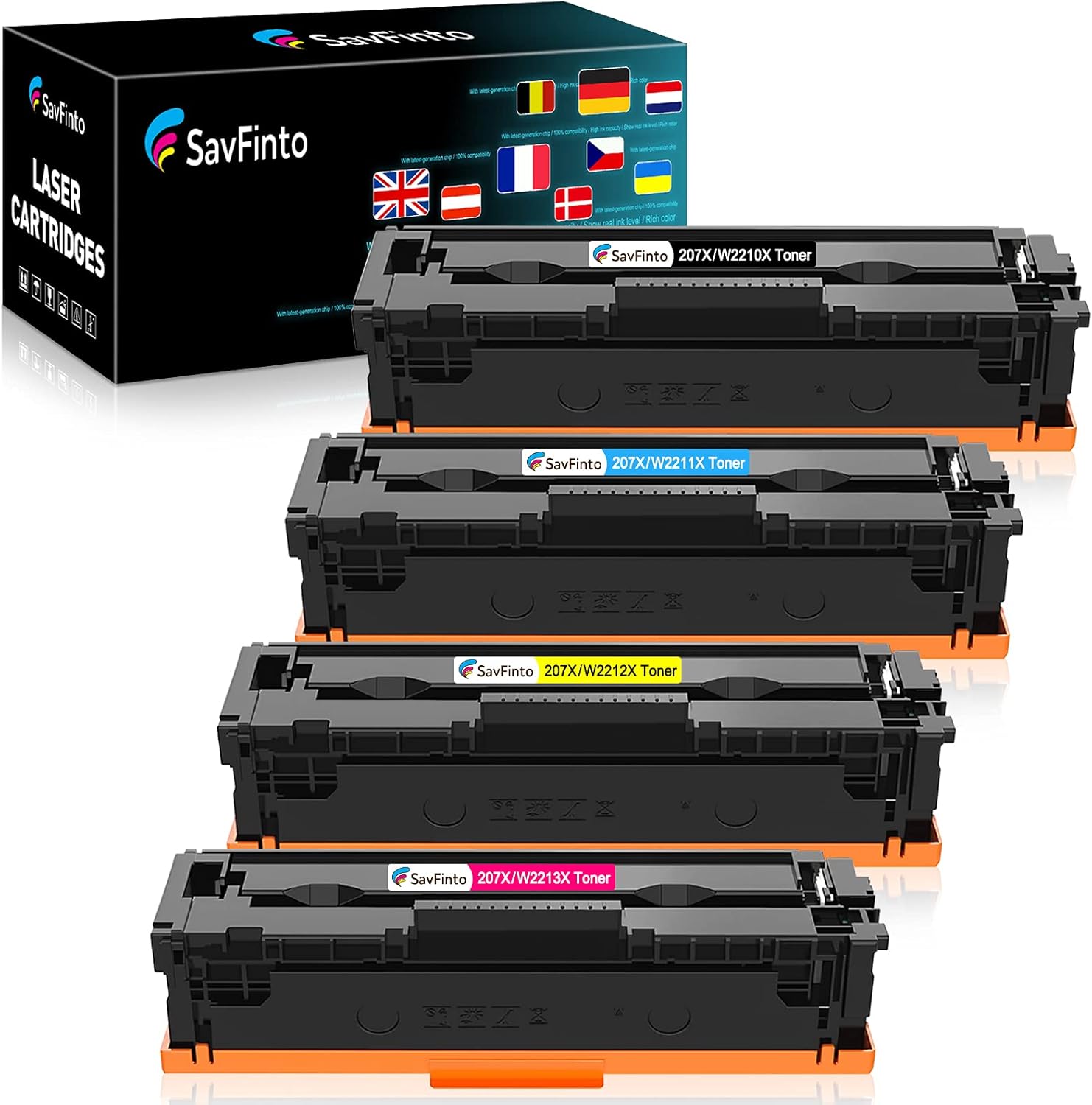 SavFinto 207X Toner Multipack Kompatibel für HP 207X 207A für HP Color ...