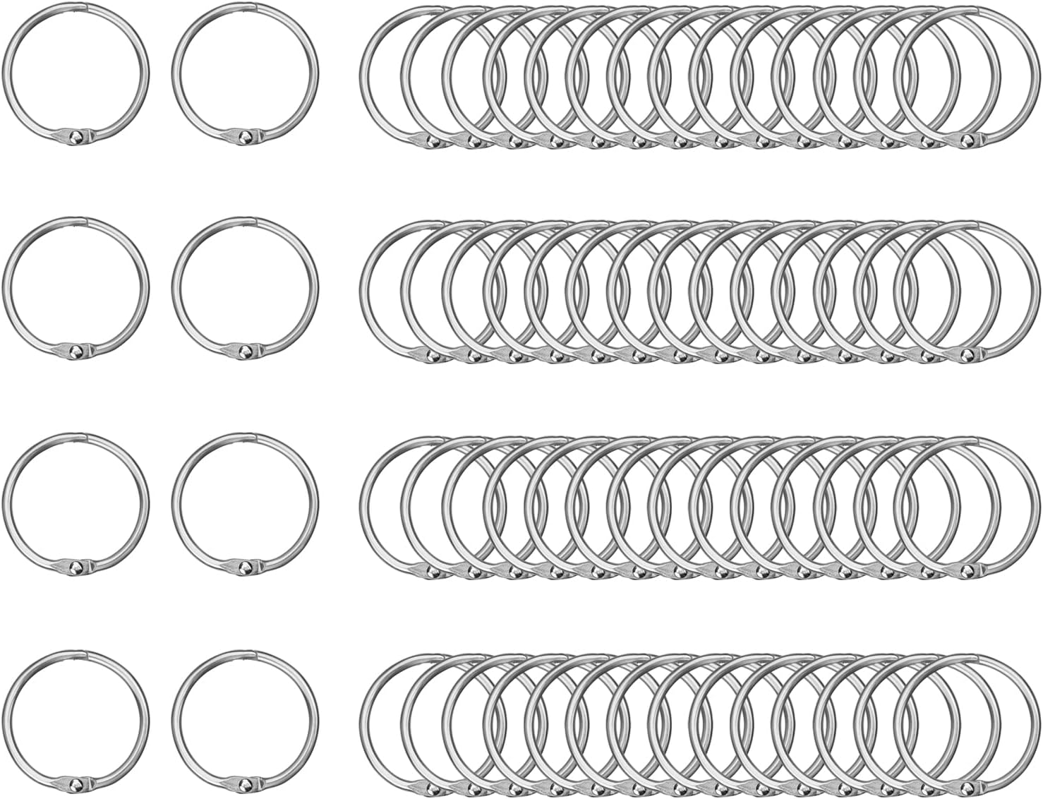 20Pcs Metal Book Ring 20mm / 0.79inch Binder Rings Loose Leaf Binder ...