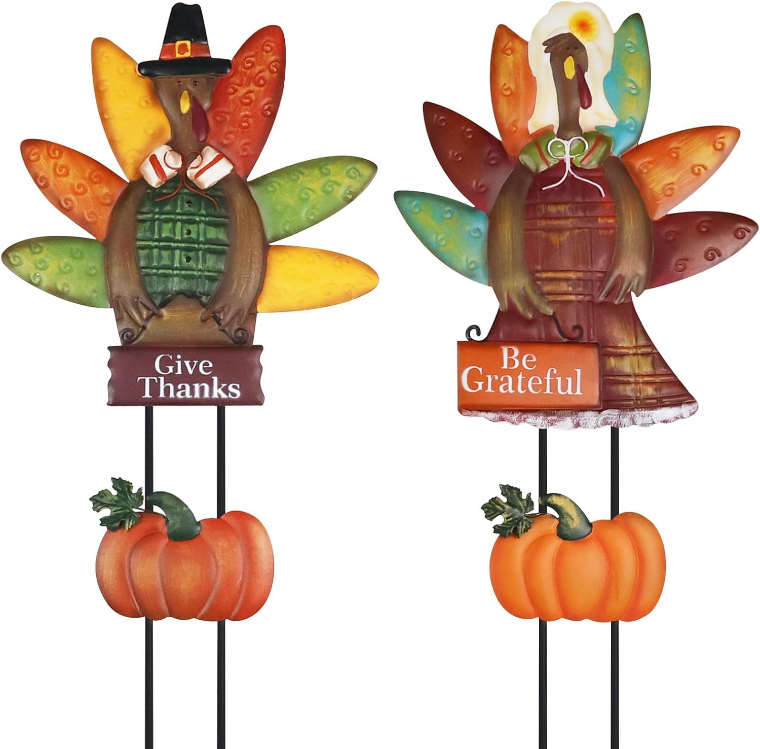 Amazon.com : PHITRIC Outdoor Thanksgiving Decor - 2 Packs Turkey ...