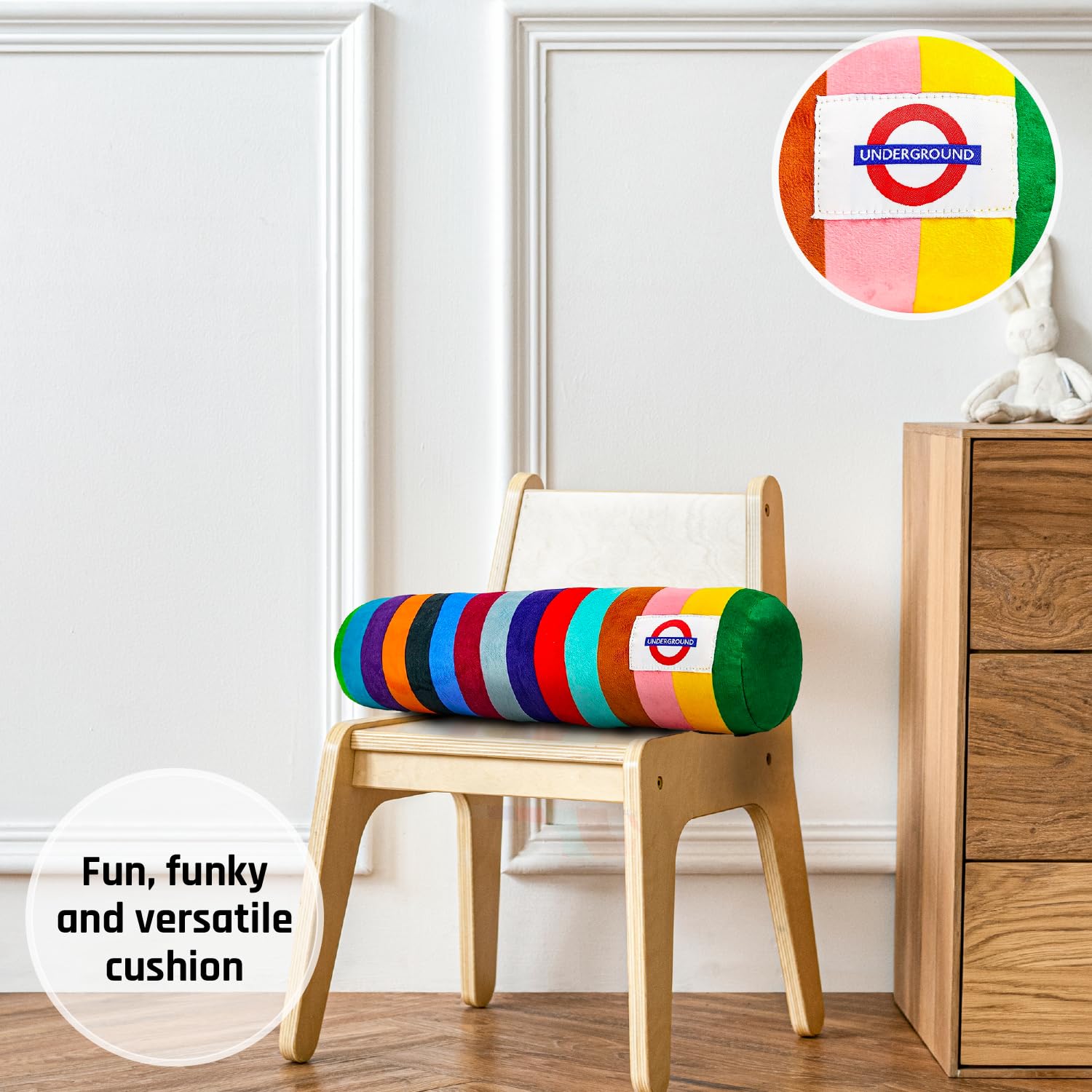 Officially Licensed London Underground Tube Lines Bolster Cushion ...