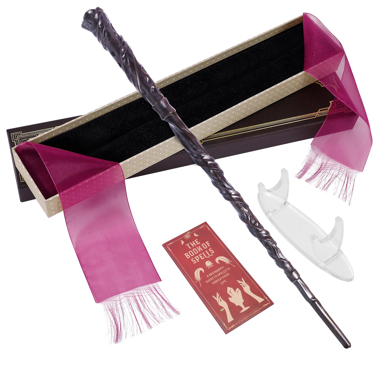 Amazon.com: CharmRegion Wooden Wizard Magic Wand Hand Carved Wood Witch ...