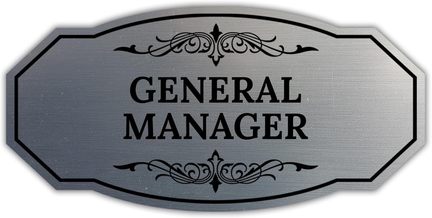 Amazon.com : Signs ByLITA Victorian General Manager Graphic Sign ...