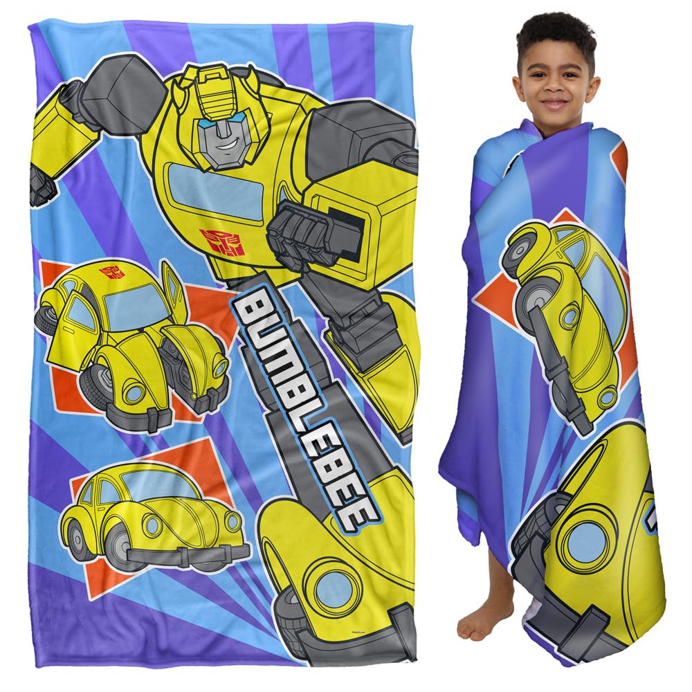 Amazon.com: Transformers Blanket, 36"x58" Bumblebee Transform Kids ...