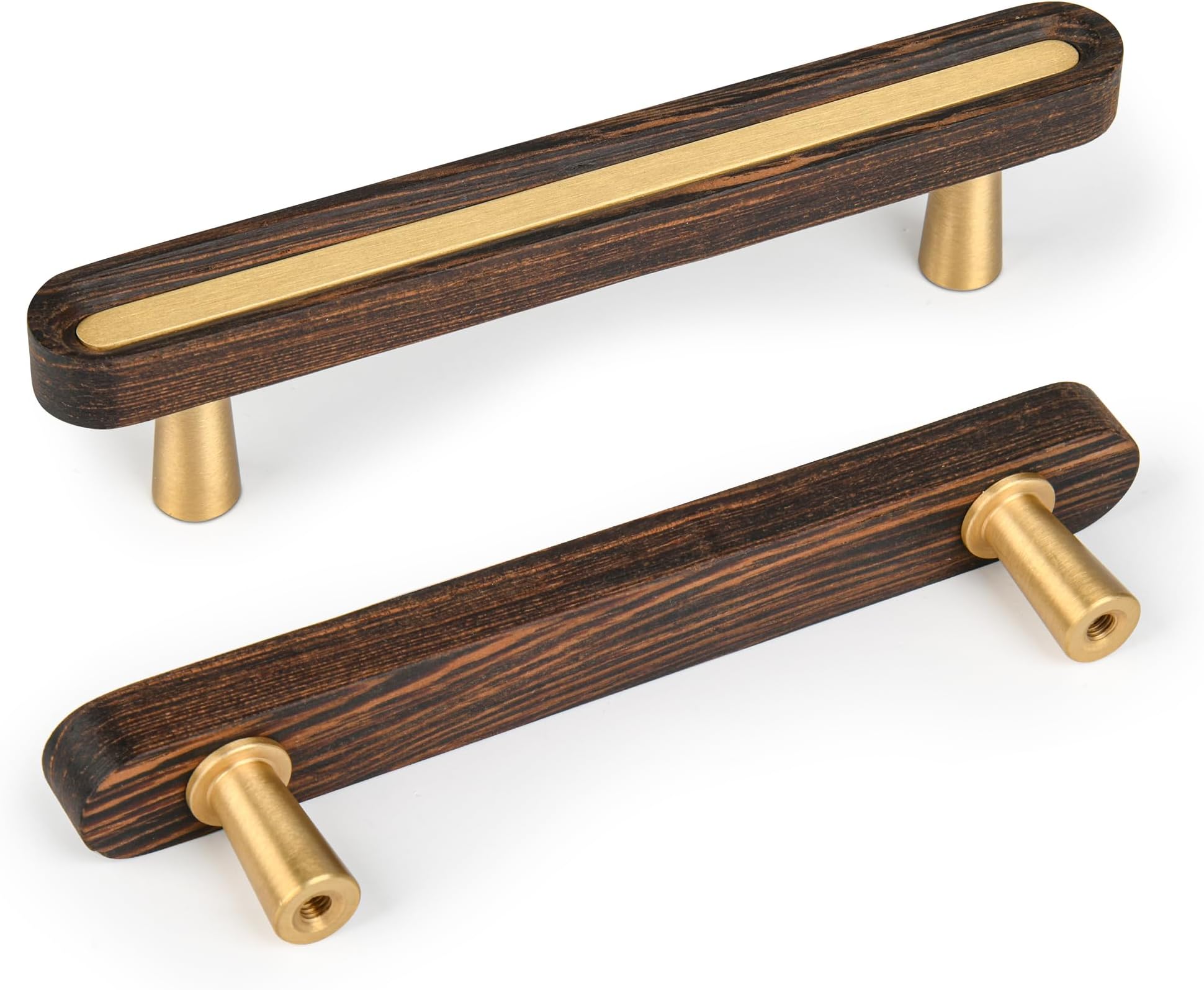 LBFEEL Modern Wood Drawer Pulls Handle Walnut Dresser Knob Oak Cabinet ...