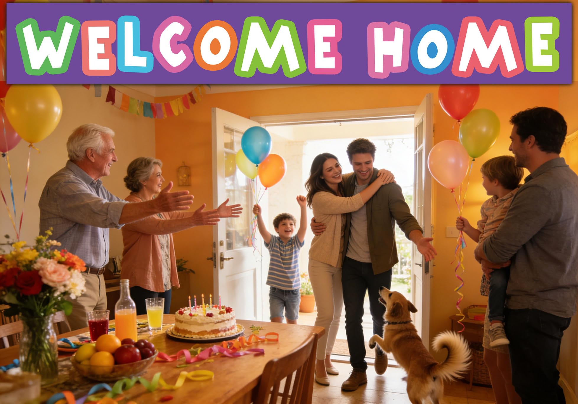 Snapklik.com : Colormoon Large Welcome Home Banner, Homecoming Party ...