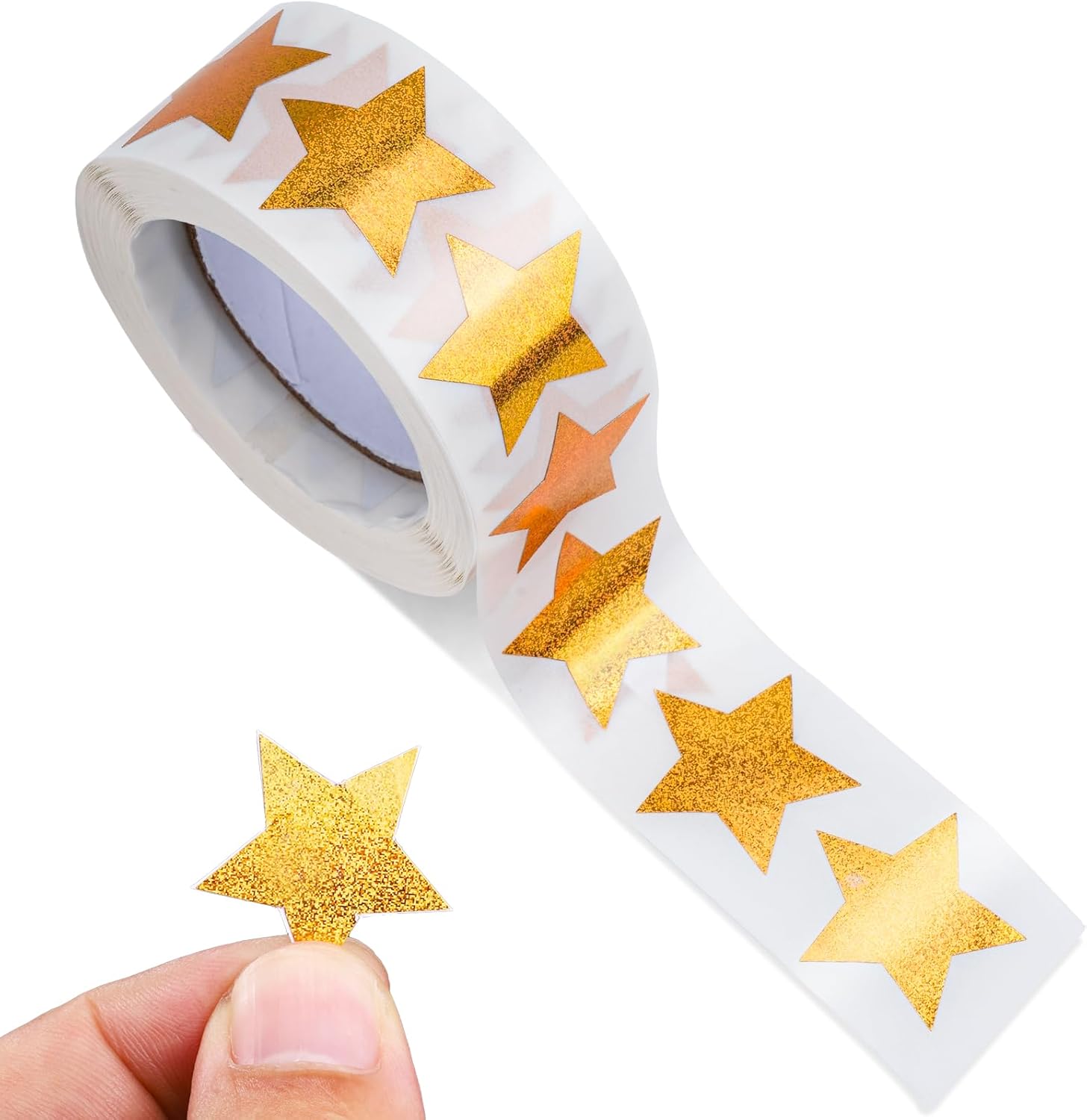 Prasacco 500 Stück Gold Sterne Aufkleber, Glitter Stern-Aufkleber ...