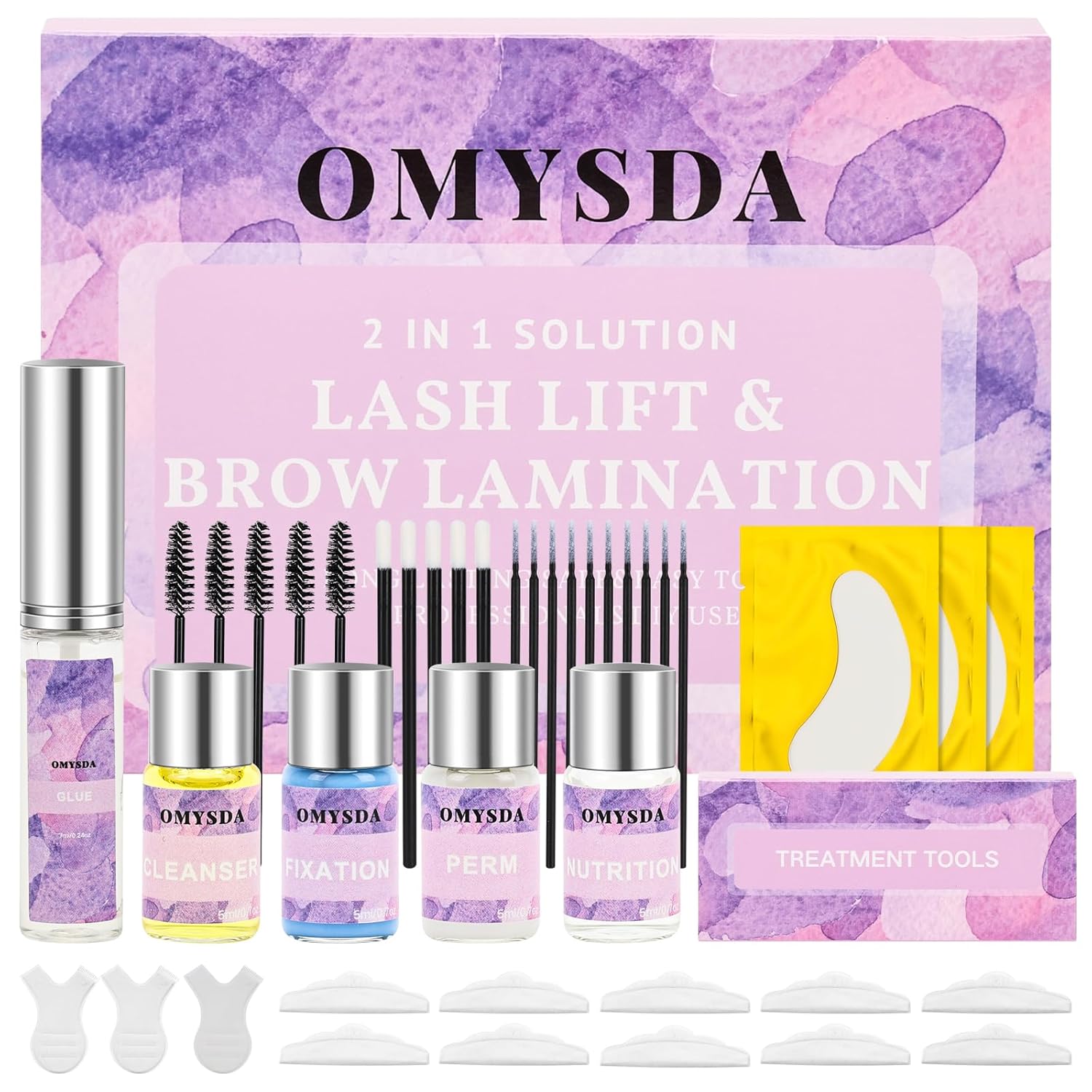 Amazon.com: Omysda Lash Lift Kit Brow Lamination Kit, Professional Eyebrow and Eyelash Perm Kit ...