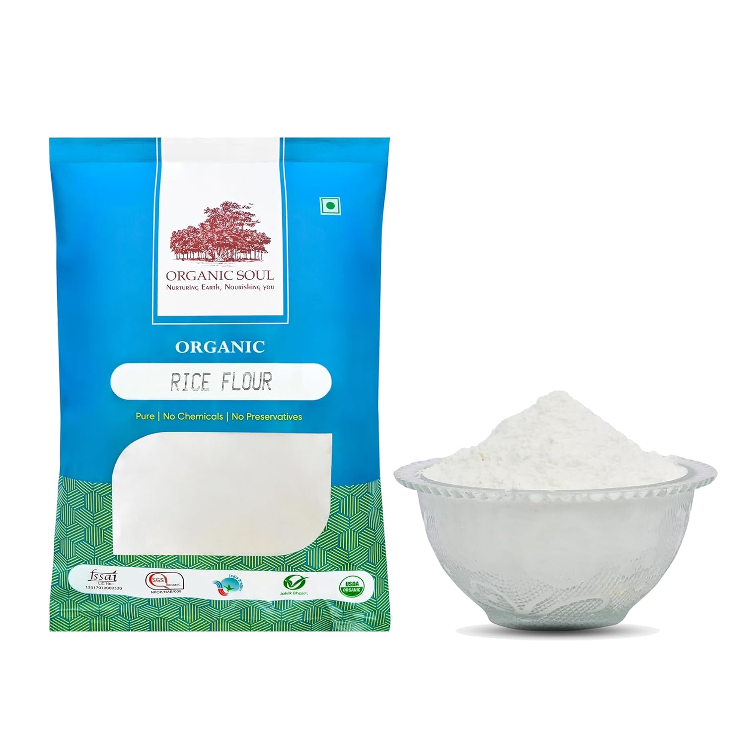 Organic Soul - Organic Rice Flour 1 kg | Chawal Atta - 1kg, Pack of 1 ...