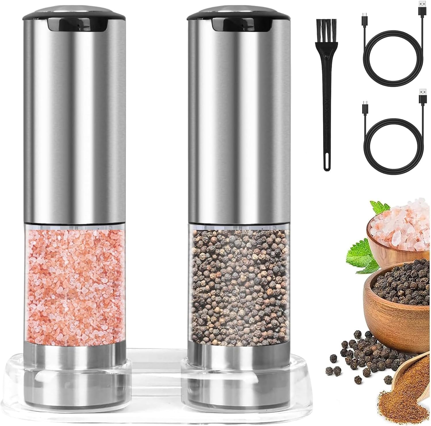 Amazon.com: KSL Electric Salt and Pepper Grinder Set - Mother's Day ...