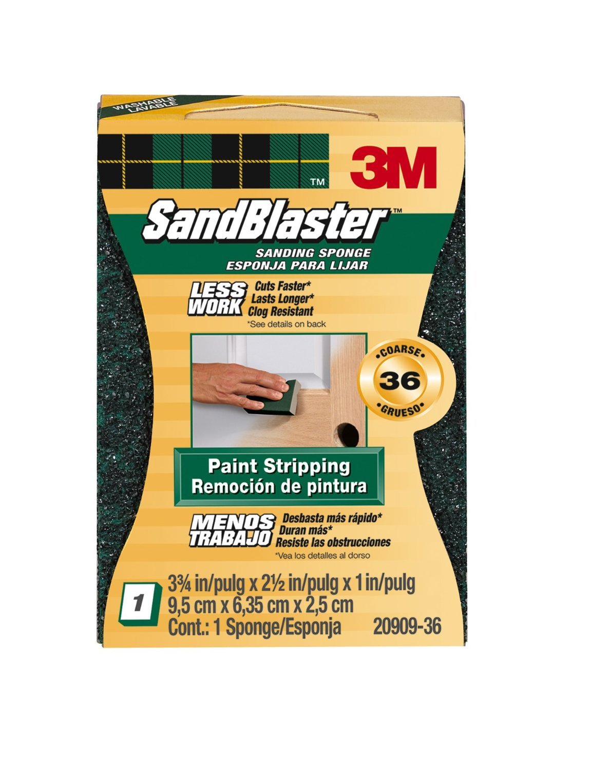 Amazon.com: 3M SandBlaster Paint Stripping Sanding Sponges, 36/Coarse ...