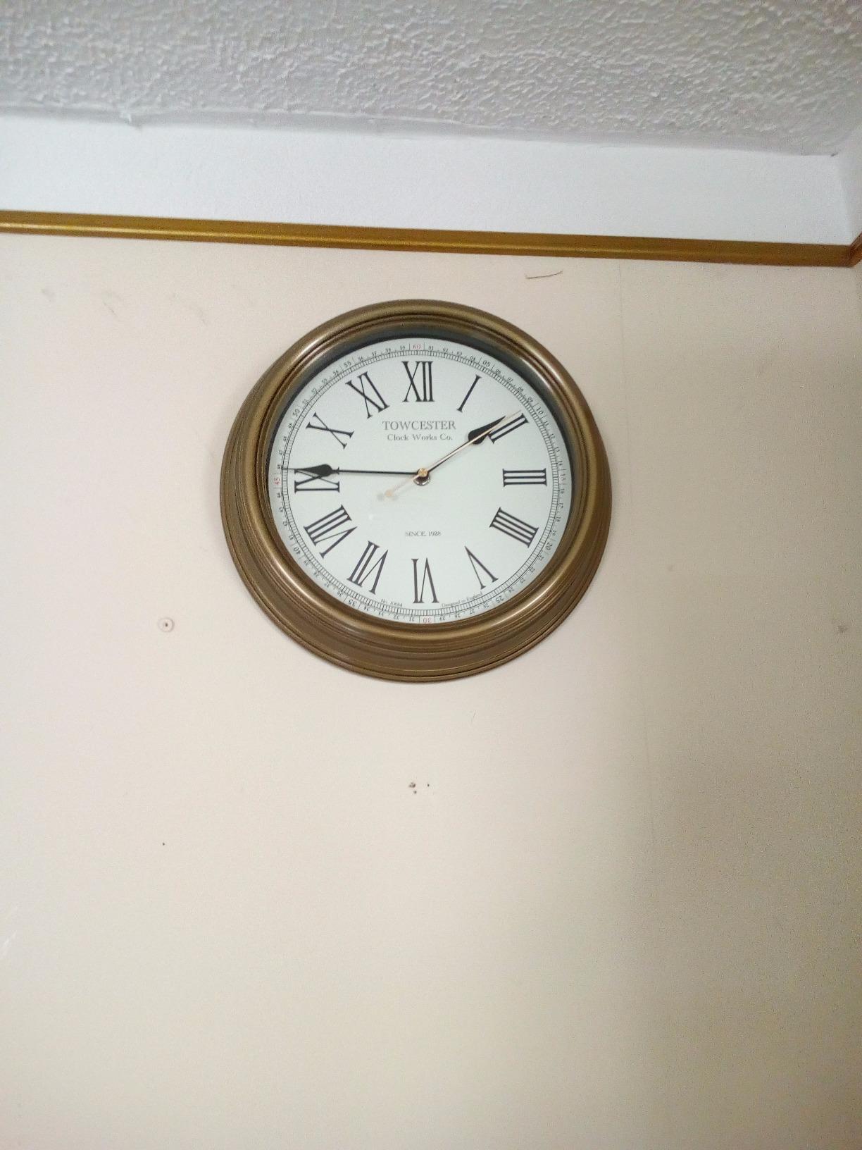 Towcester Clock Works Co. Acctim 26708 Redbourn Wall Clock, Gold, 30 cm ...