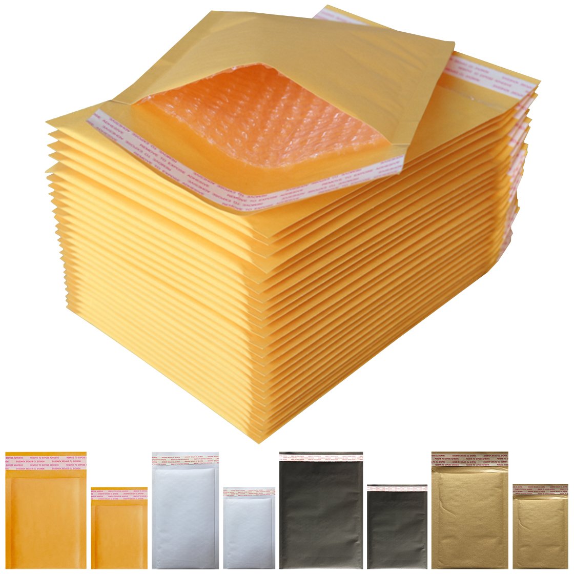 Padded Envelopes Yellow Kraft Bubble Mailers 10x13 Usable Space 9 2