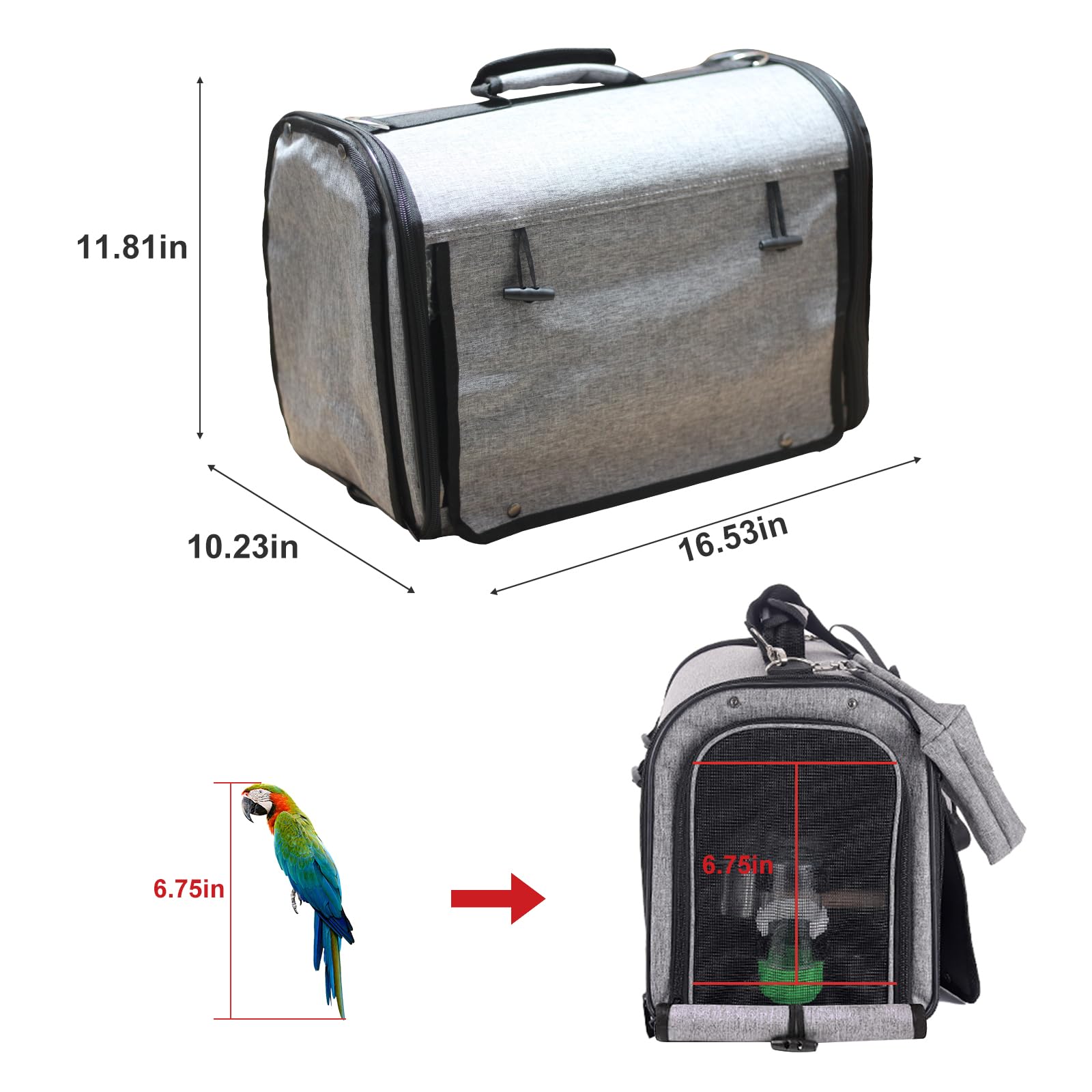 Vilopin Bird Carrier,Birds Travel Bag Portable Backpack,Parrot Travel ...