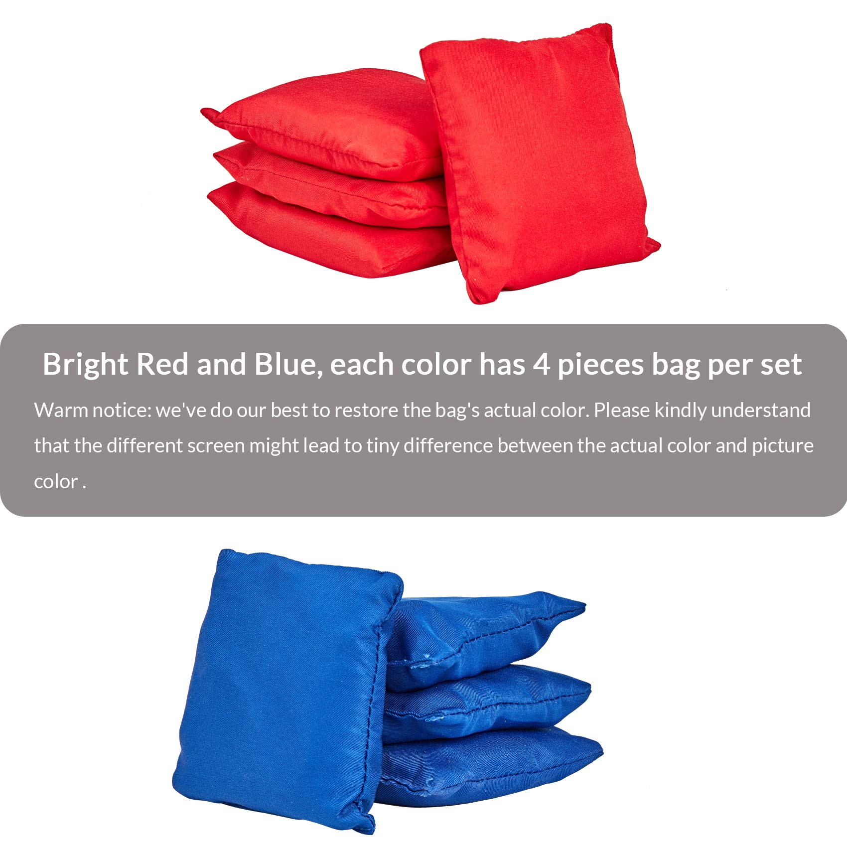 Snapklik.com : ApudArmis All Weather Cornhole Bean Bags, Set Of 8 ...