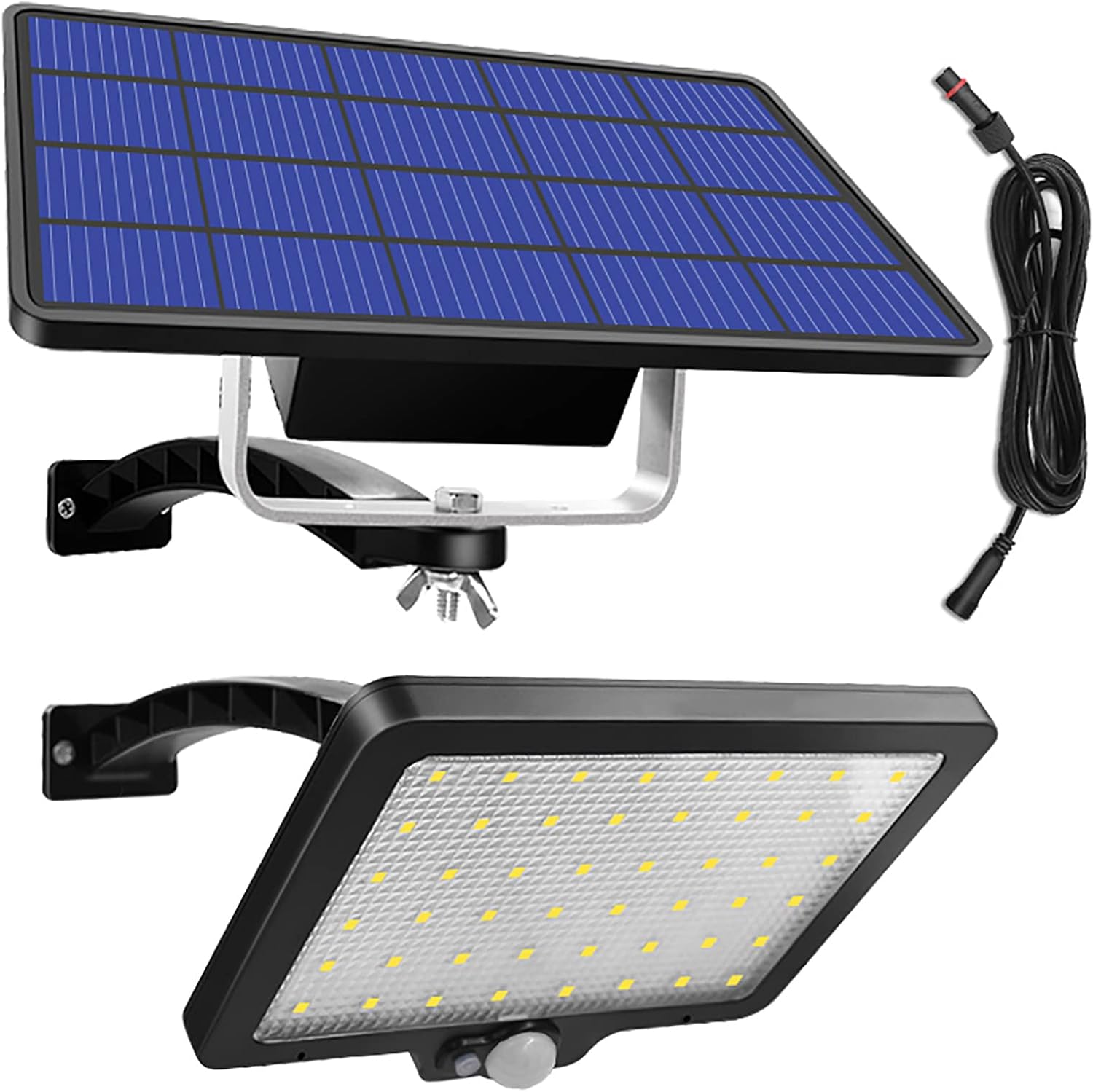 Lampy solarne na zewnątrz, 48 lamp solarnych LED kąt świecenia 180 ...