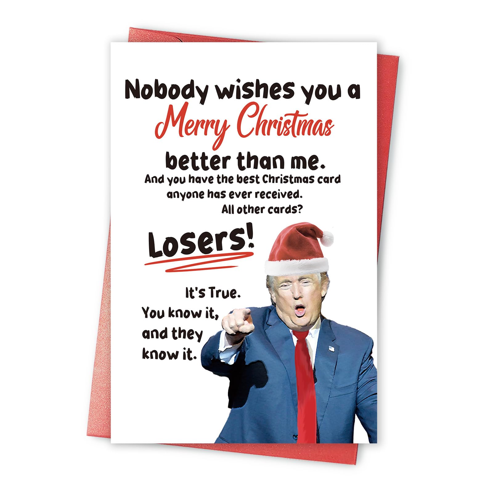 Amazon.com : Donald Trump Christmas Card for Woman Man, Hilarious Xmas ...