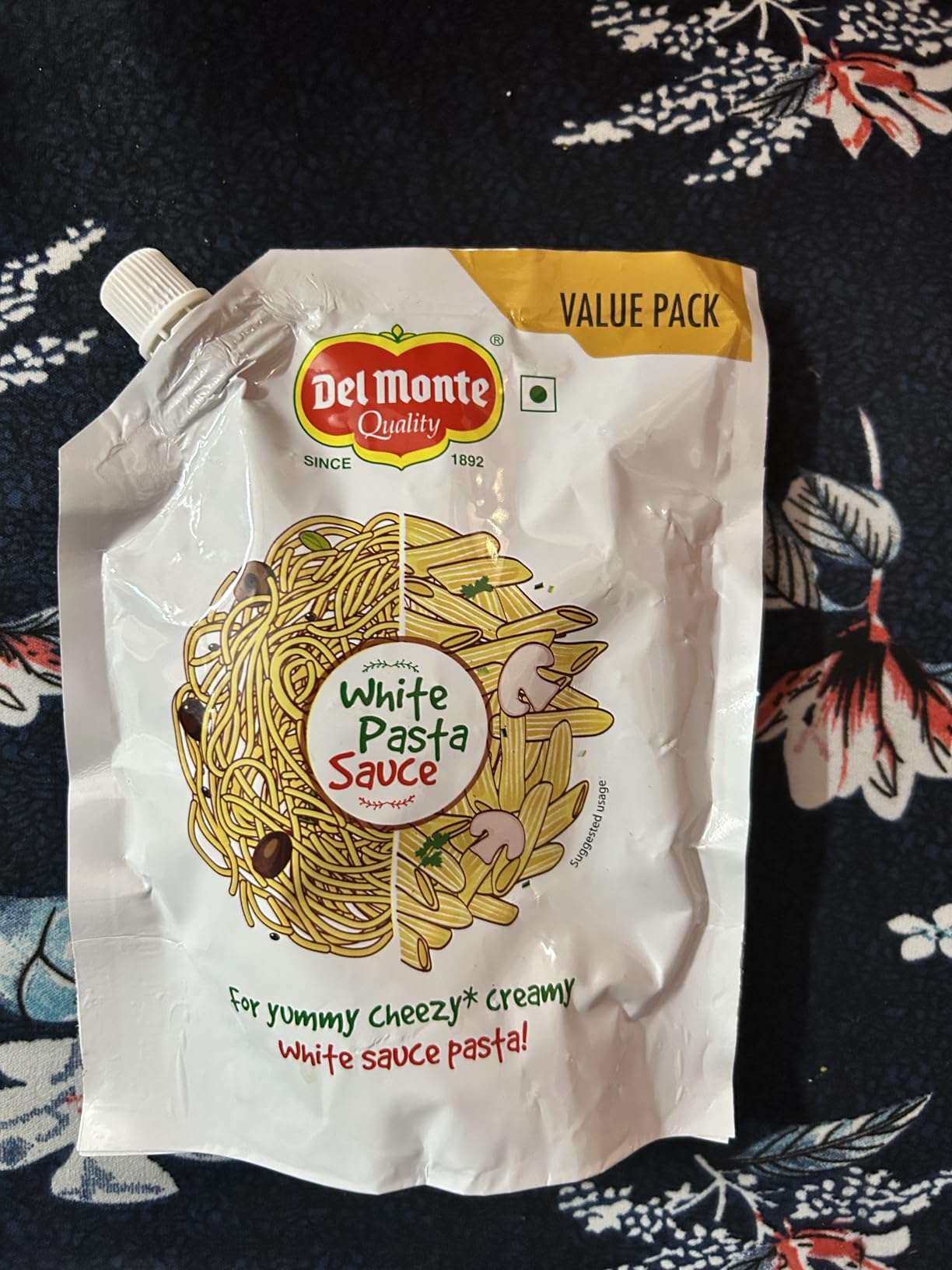 Del Monte White Pasta Sauce Spout Pack, 400 grams : Amazon.in: Grocery ...