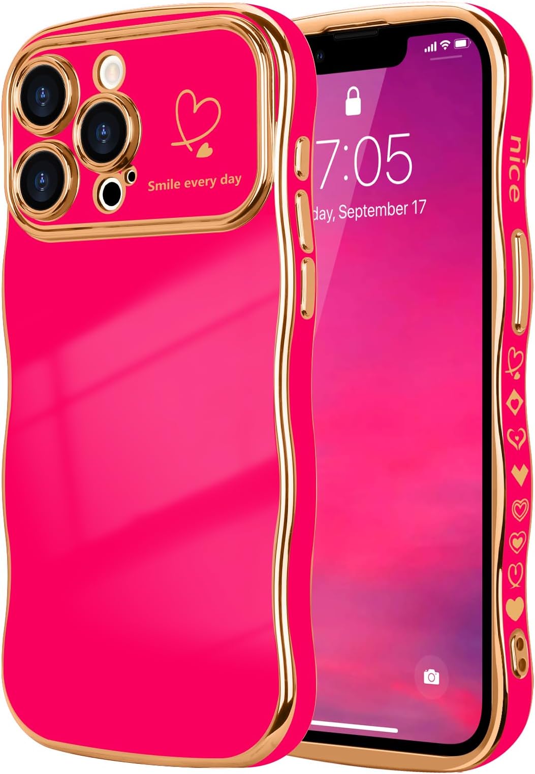 Amazon.com: Caseative for iPhone 12 Pro Max Case,Pleated Water Ripple ...