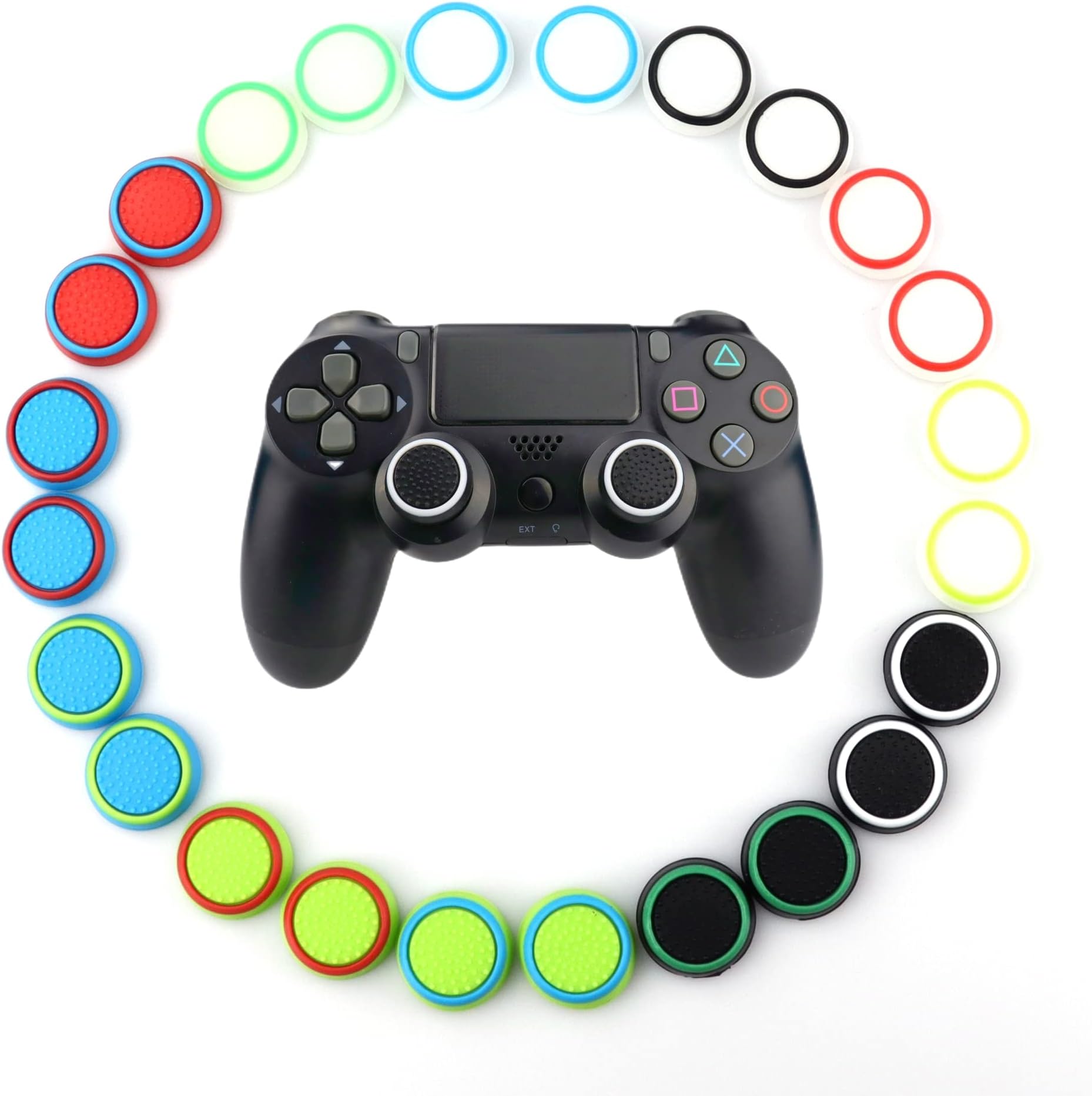 Amazon.com: 24pcs Joystick Grip for Ps5 Ps4 Controller, Silicone Thumb ...