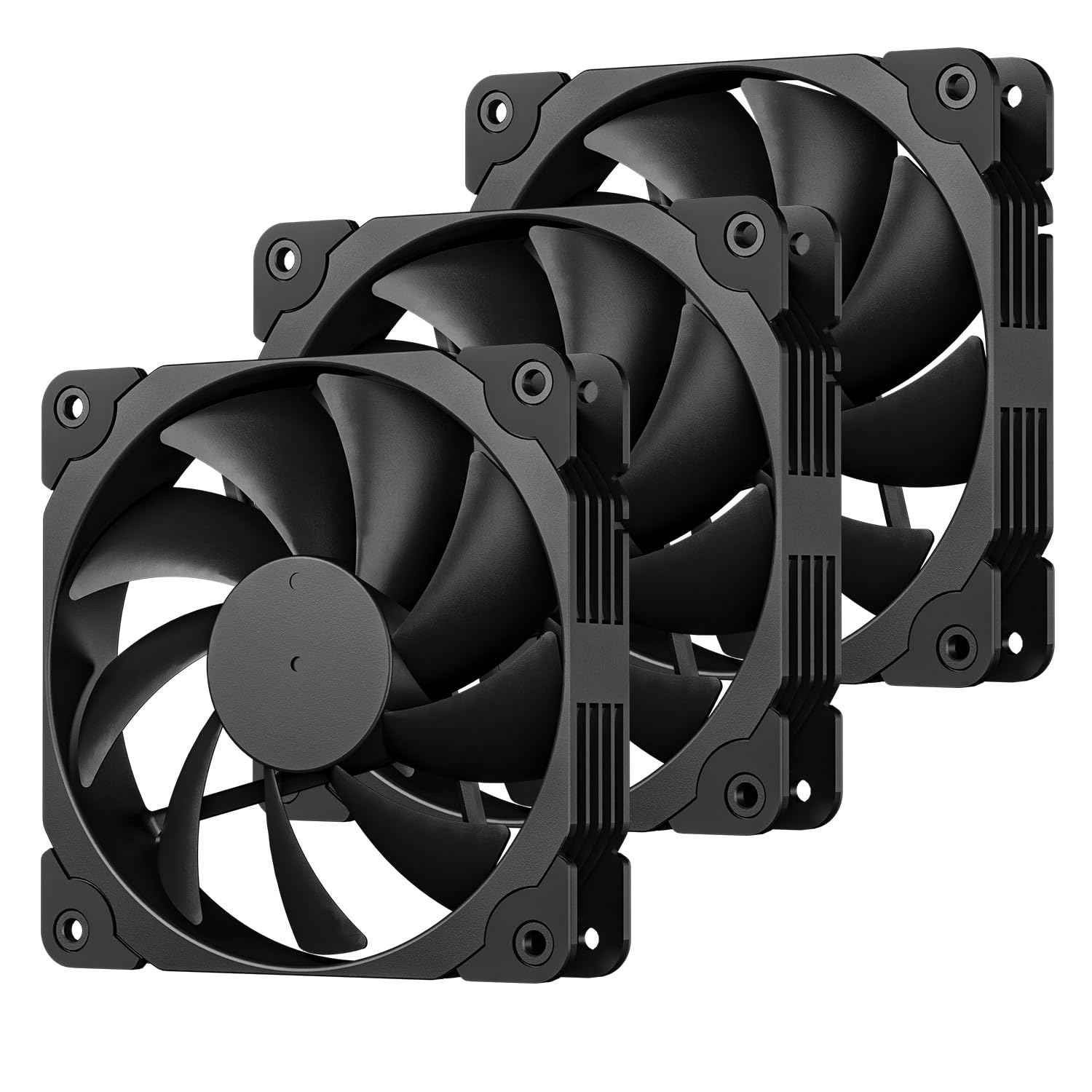 Buy DARKROCK 3-Pack 120mm Black Computer Case Fan High Performance ...