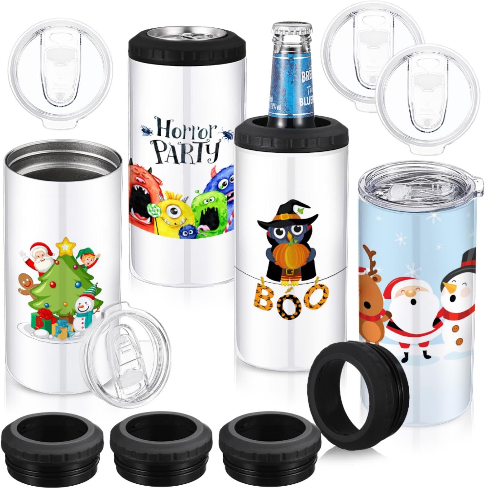 Amazon.com: 16 Pack Sublimation Can Cooler Sublimation Can Holder ...