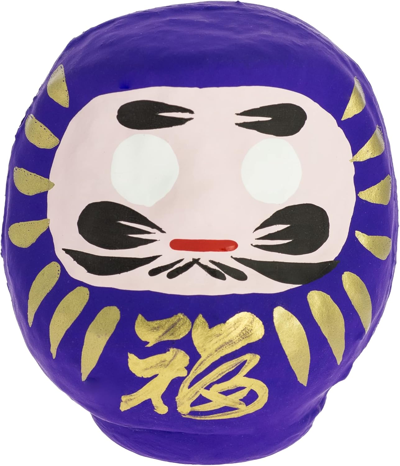 Tierra Zen Daruma, painted papier-mache, Purple, 9,5 cm – BigaMart
