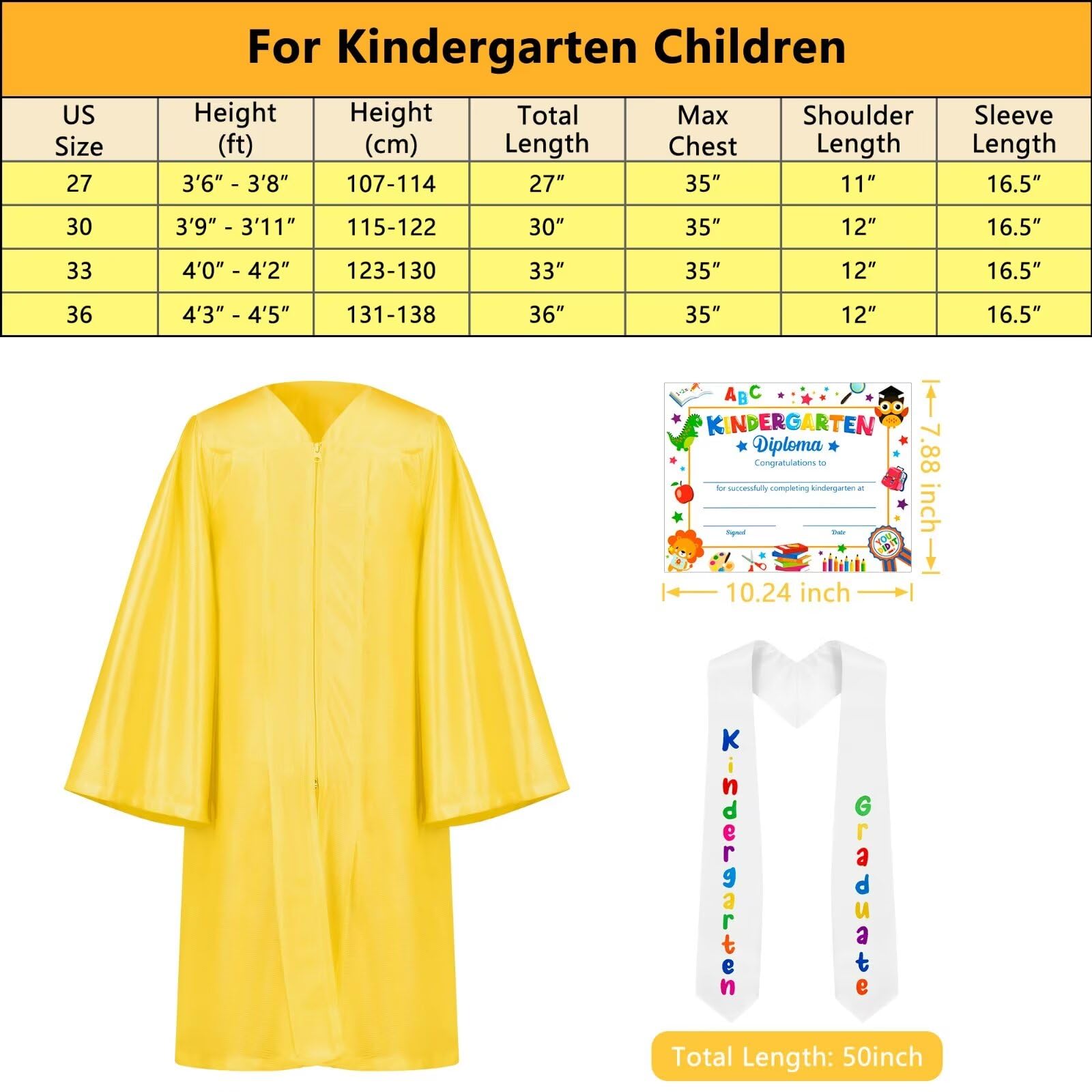 Snapklik.com : QZYL Kindergarten Graduation Cap And Gown, Unisex ...