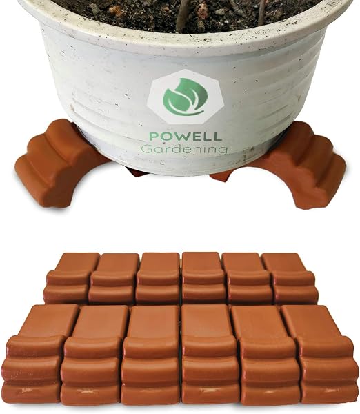 Amazon.com: Powell Gardening (12pc Pack Plastic Pot Elevator - Plant ...