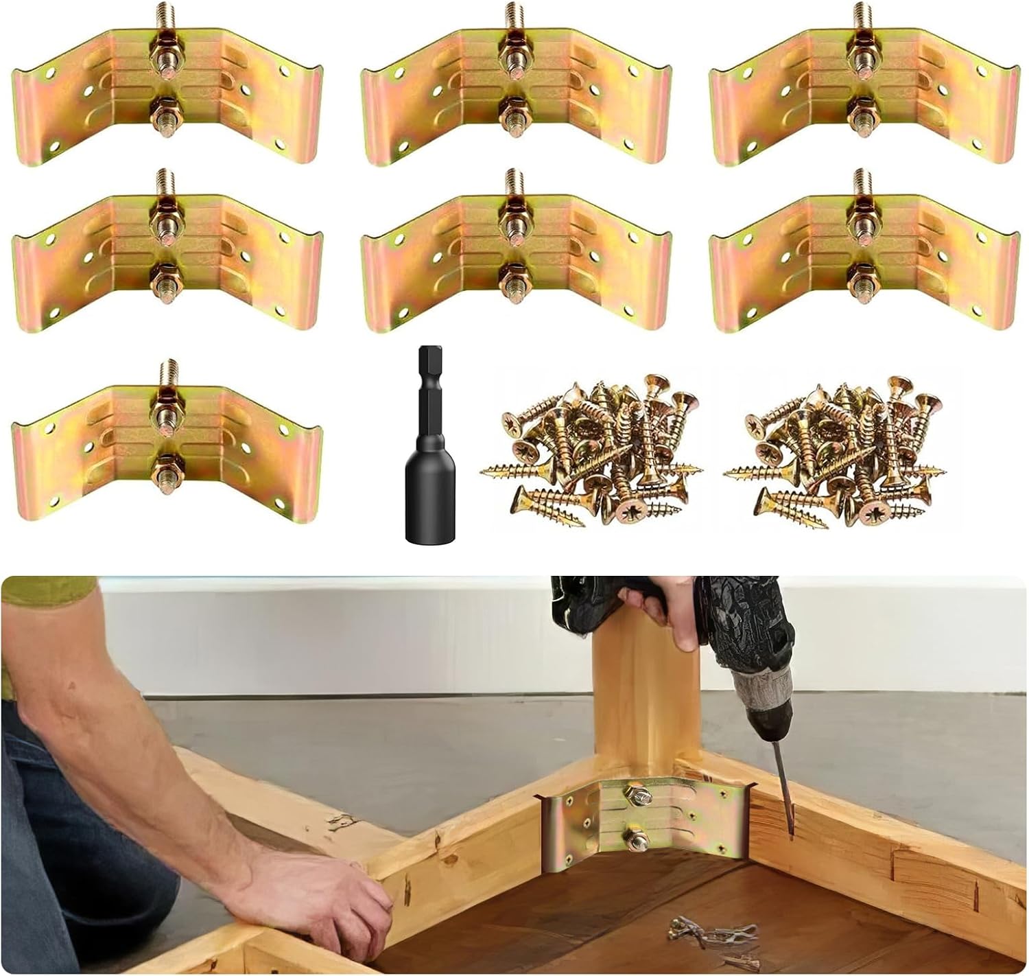 Mount Corner Bracket and Surface Brackets for Table Aprons,Table Leg ...