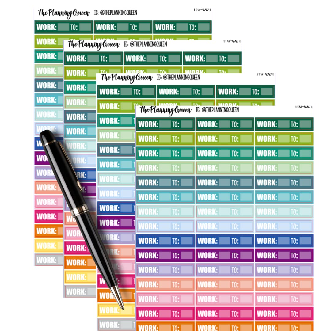Amazon.com: Work Tracking Stickers, Daily Work Schedule Stickers ...