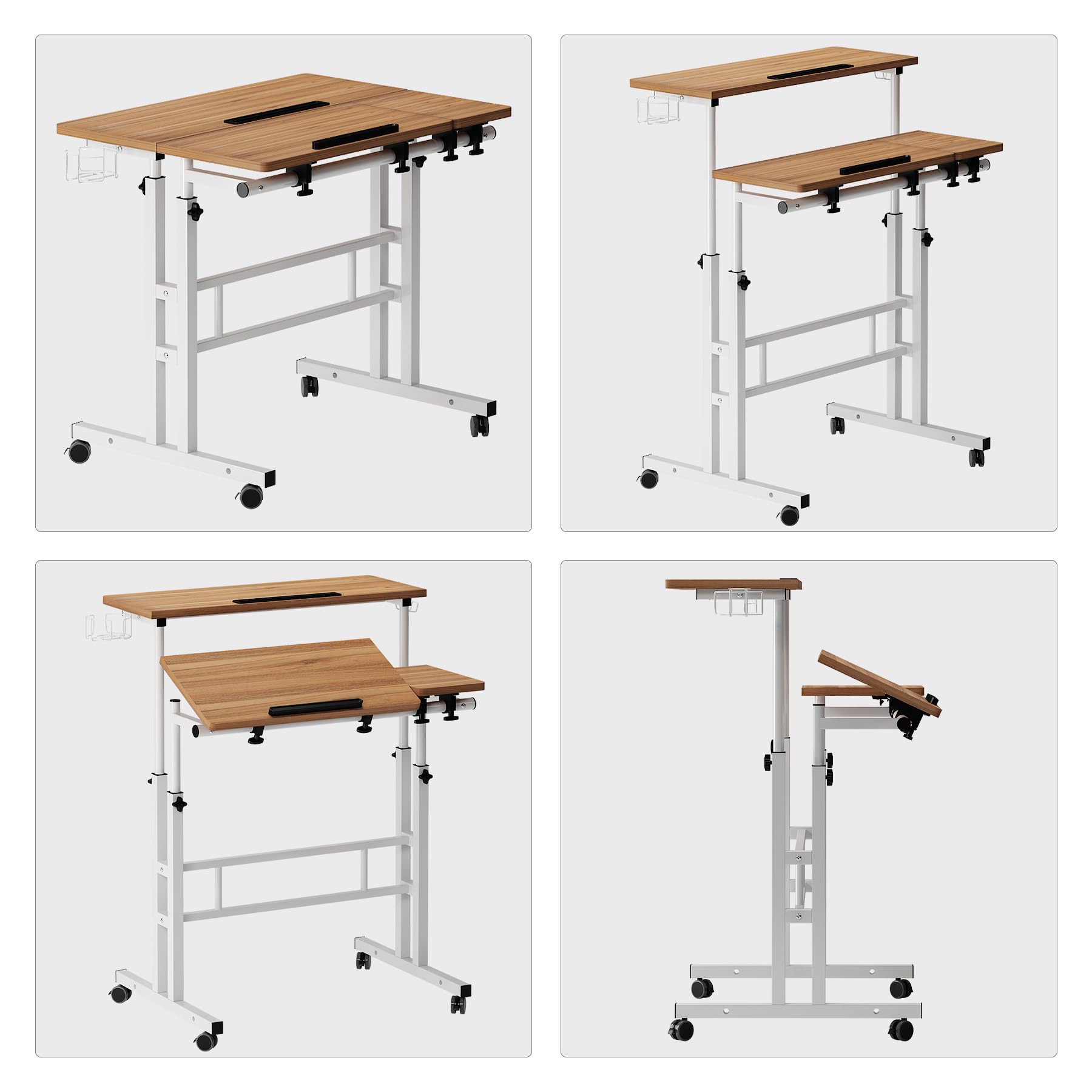 Snapklik.com : SogesHome 31.5 Inch Mobile Standing Desk Adjustable ...