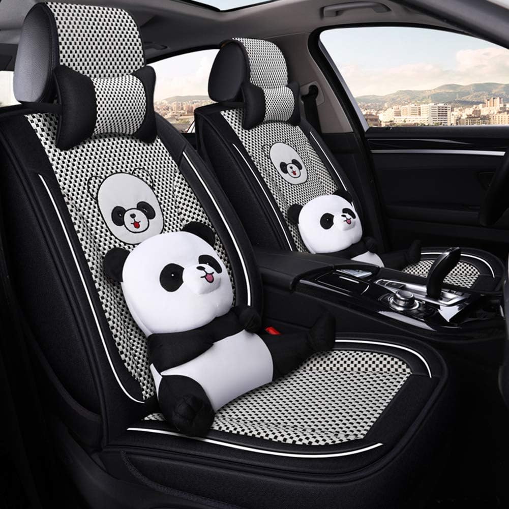 Amazon.com: seemehappy Cute Cartoon Panda Car Seat Covers Set Front and ...