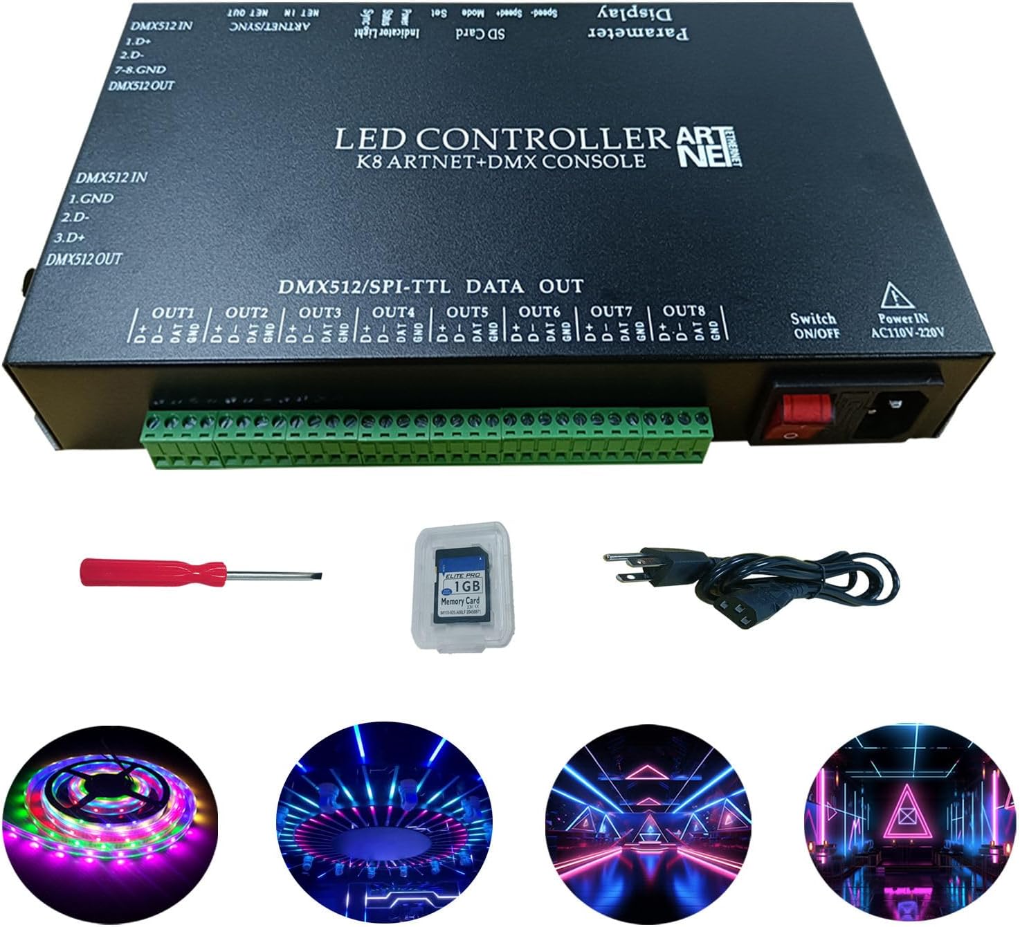Amazon.com: Addressable Led Controller, WS2811 WS2812B RGB Controller ...