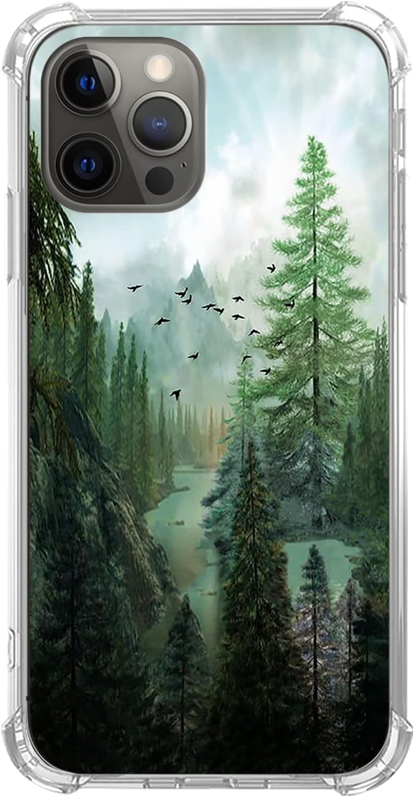 Amazon.com: WidofvSpky Mountain with Birds Case Compatible with iPhone ...