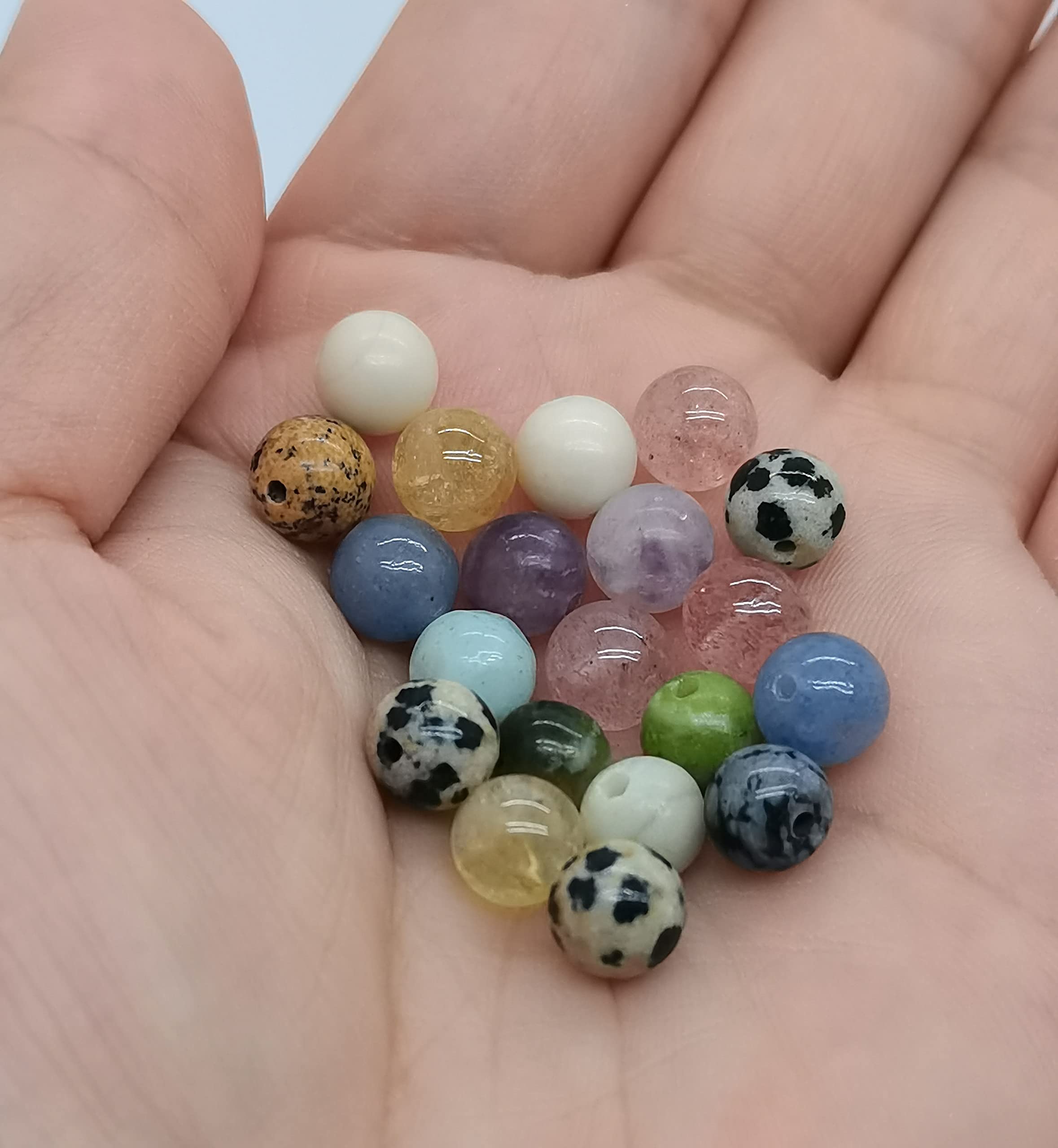 6mm Natural Gemstone Beads 24 Types 1200pcs 6mm Gemstone Beads - 24 ...