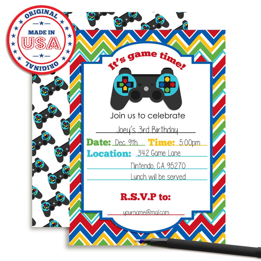 Free Printable Gamer Invitation Templates Printable, 52% OFF