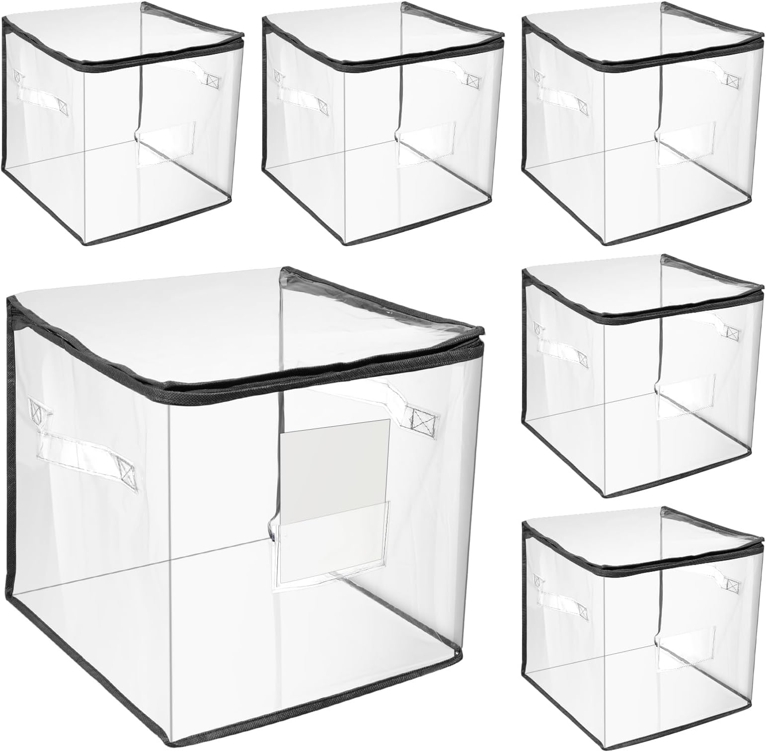 Amazon.com: 3 Pcs Clear Storage Bags for Book,Clothing, Transparent ...