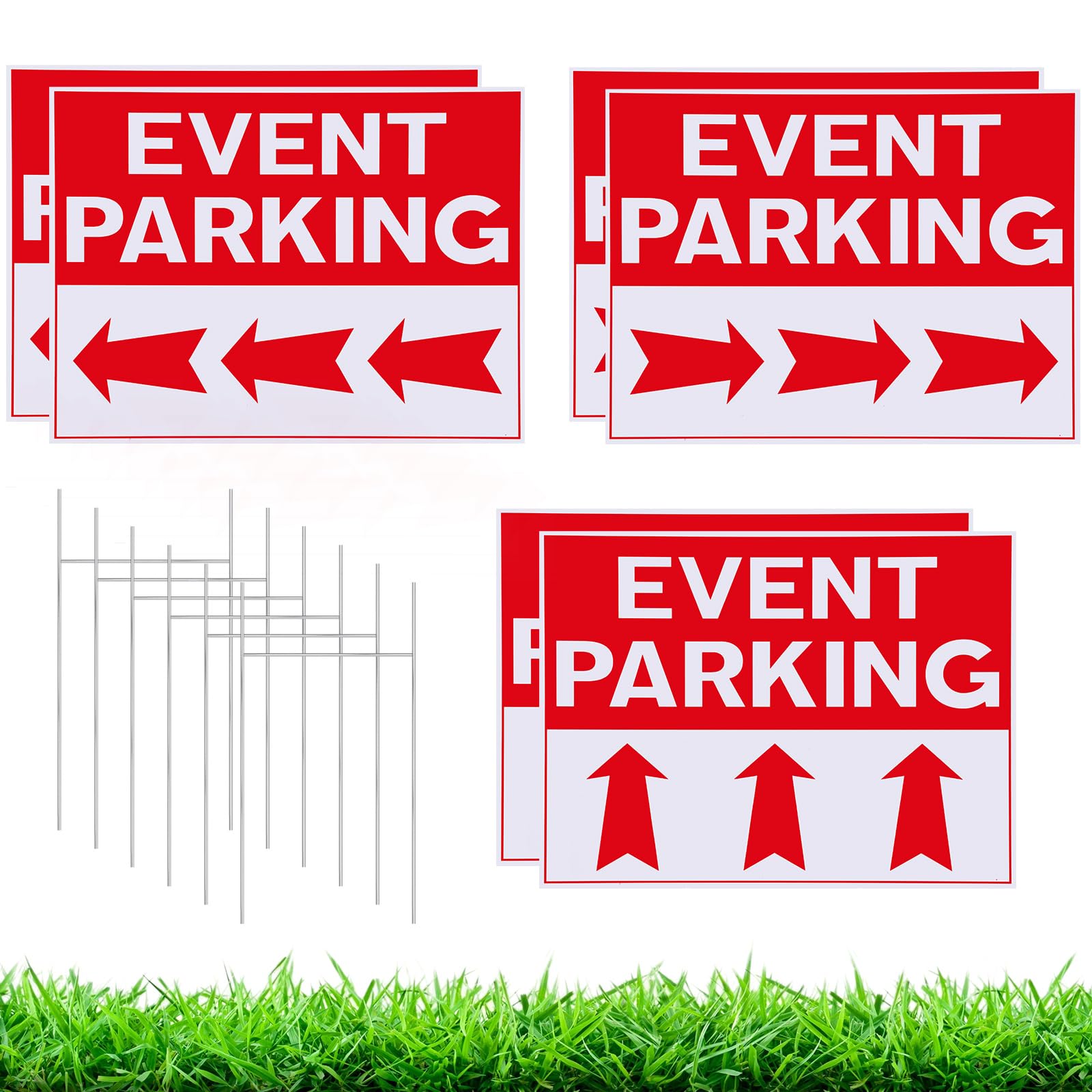 Snapklik.com : DoubleFill 6 Pcs Event Parking Signs