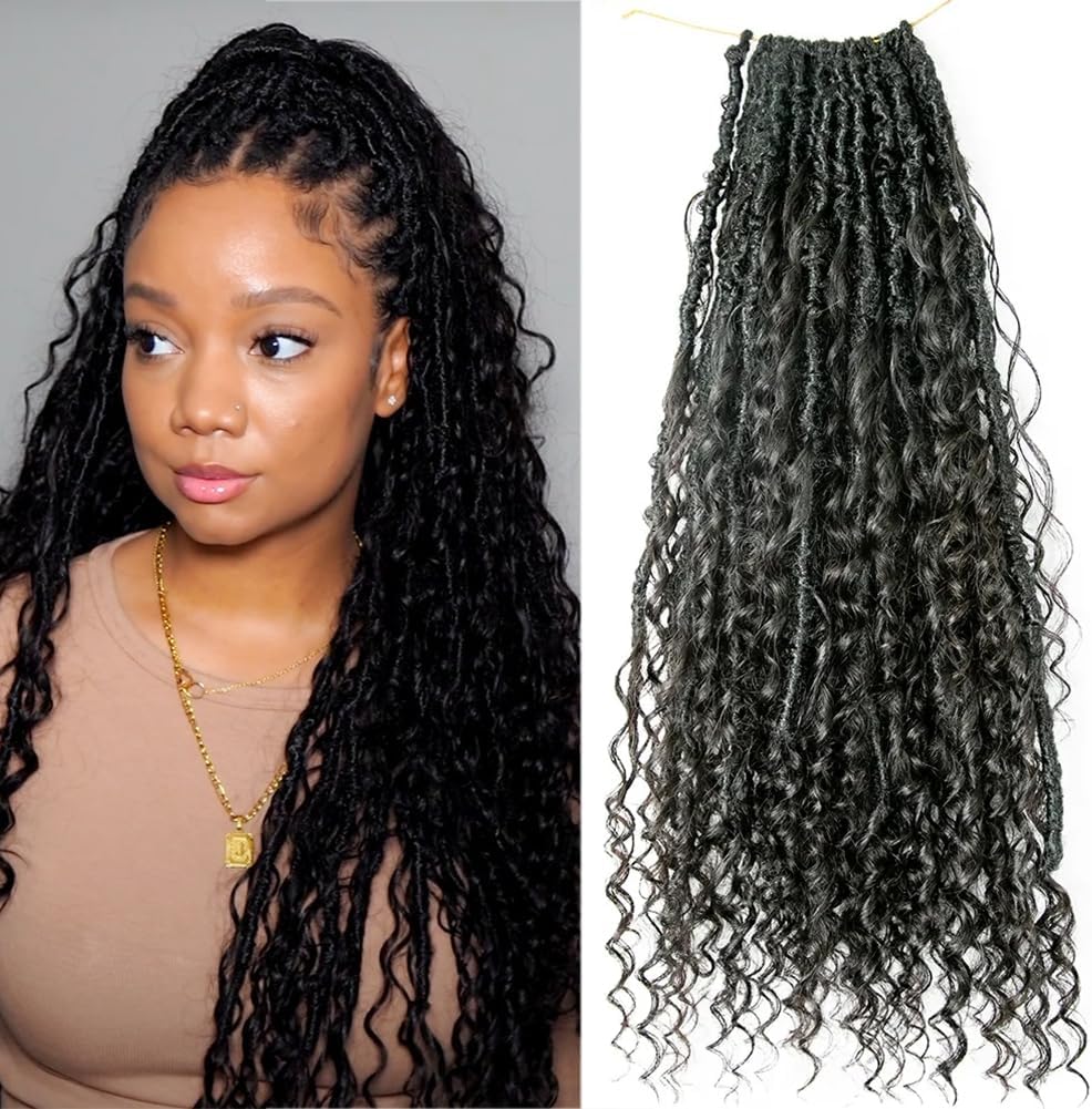 Amazon.com : Goddess Locs Crochet Hair-30 Inch 8 Packs Boho Faux Locs ...