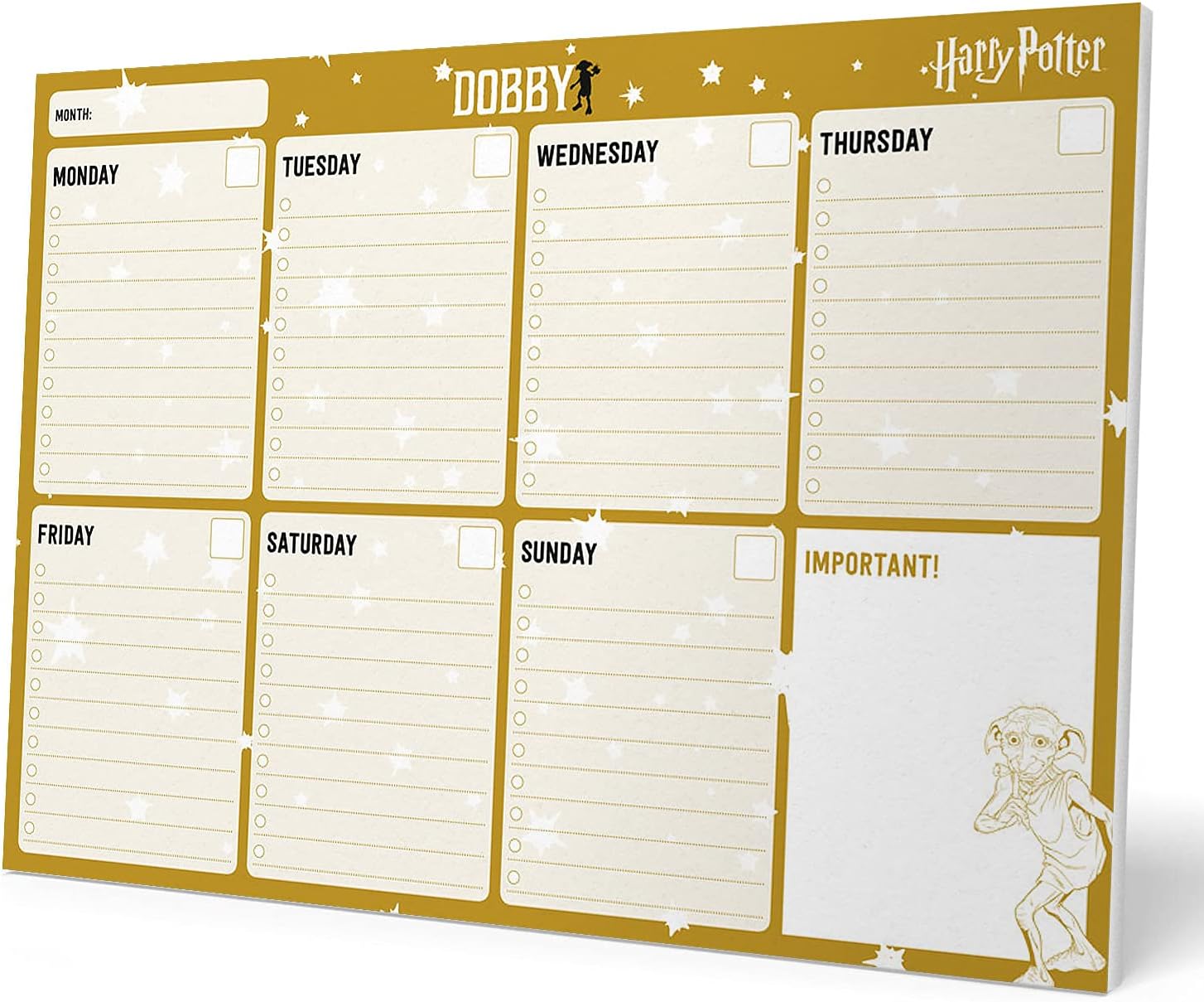 Grupo Erik - Bloc Notes A4 Semainier Harry Potter Dobby | Sous-Main ...