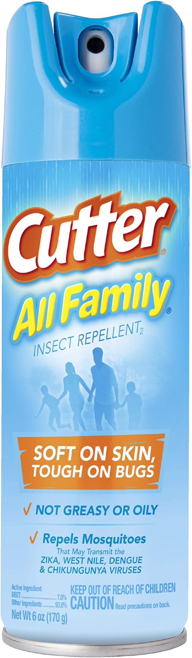 Amazon.com: Cutter All Family Insect Repellent 6 Ounces, Aerosol, With ...