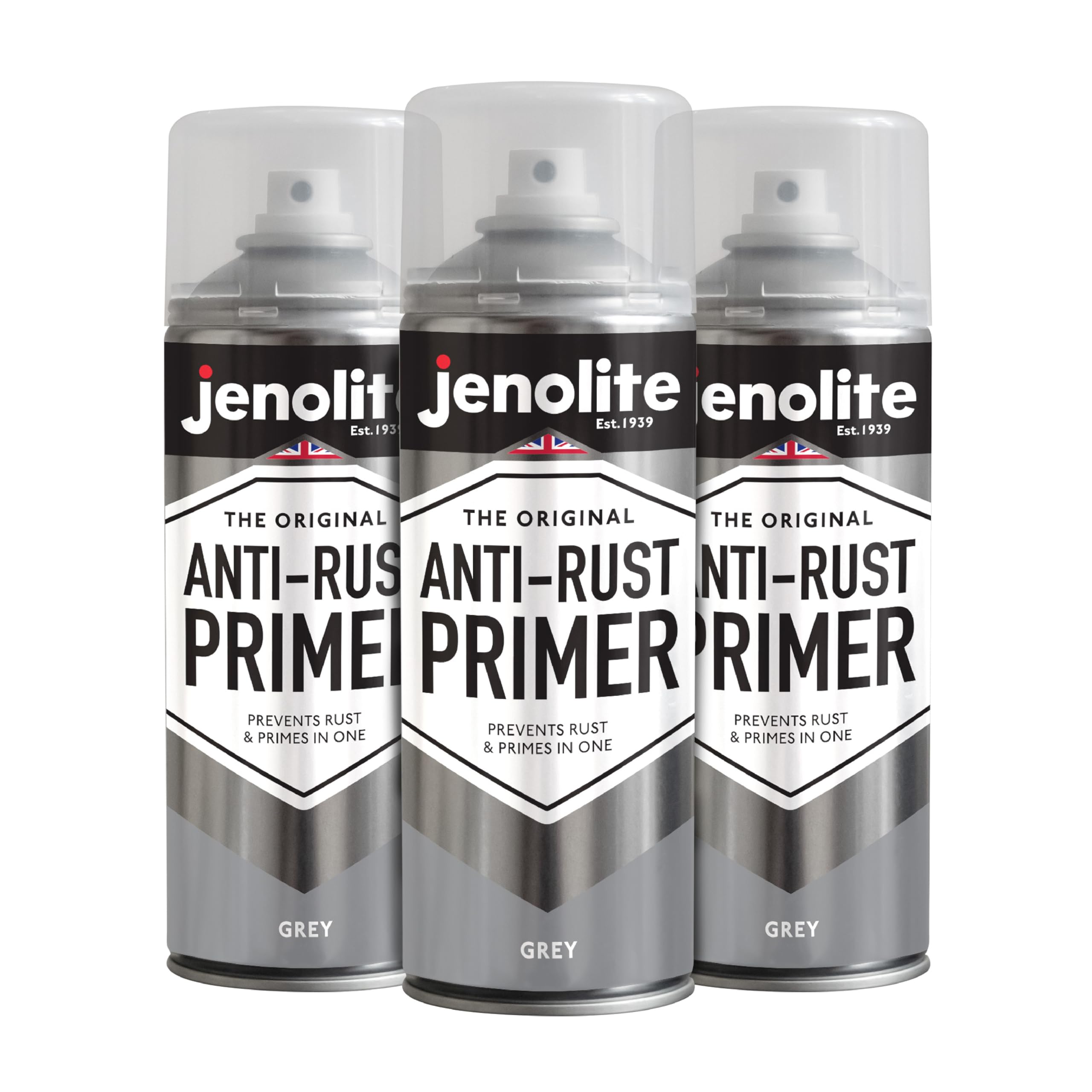JENOLITE Anti-Rust Primer Spray Paint | GREY | 3x400ml | High ...