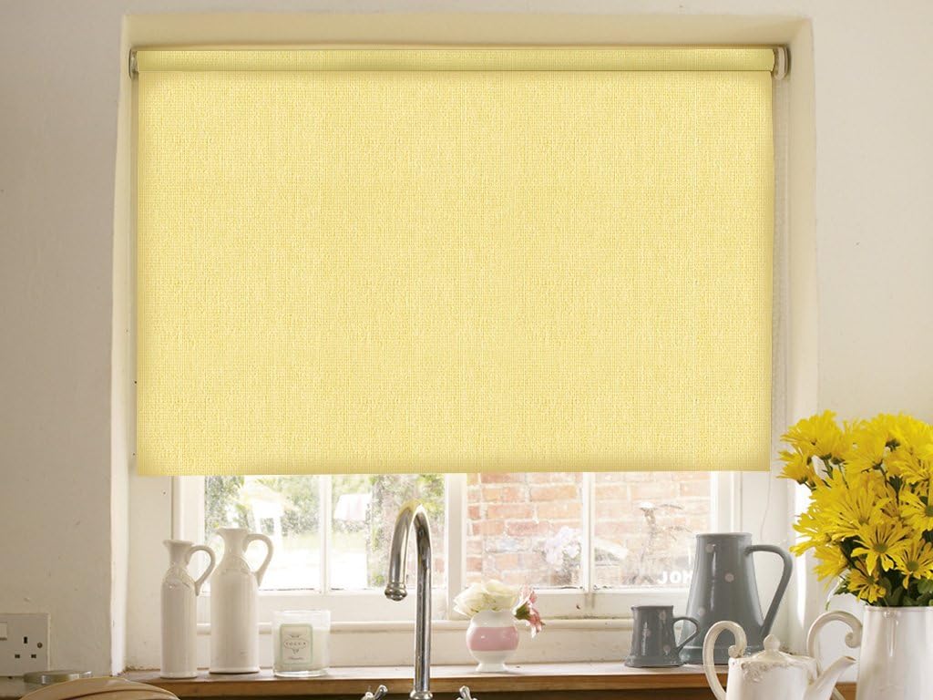 Amazon.com: Blinds Supermarket Yellow Roller Blinds - Roller Annis ...