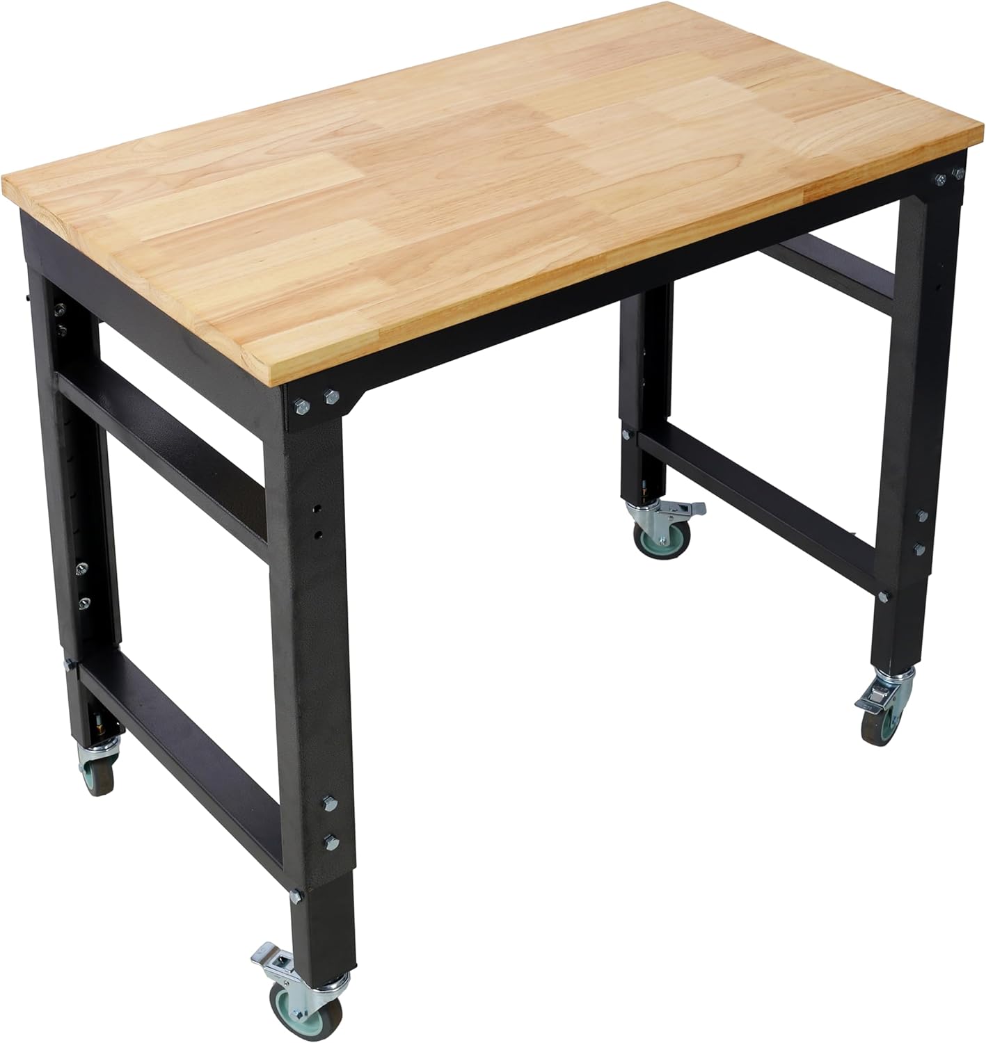 Garage Rolling Workbench - 35"X20" Adjustable Height Work Bench with ...