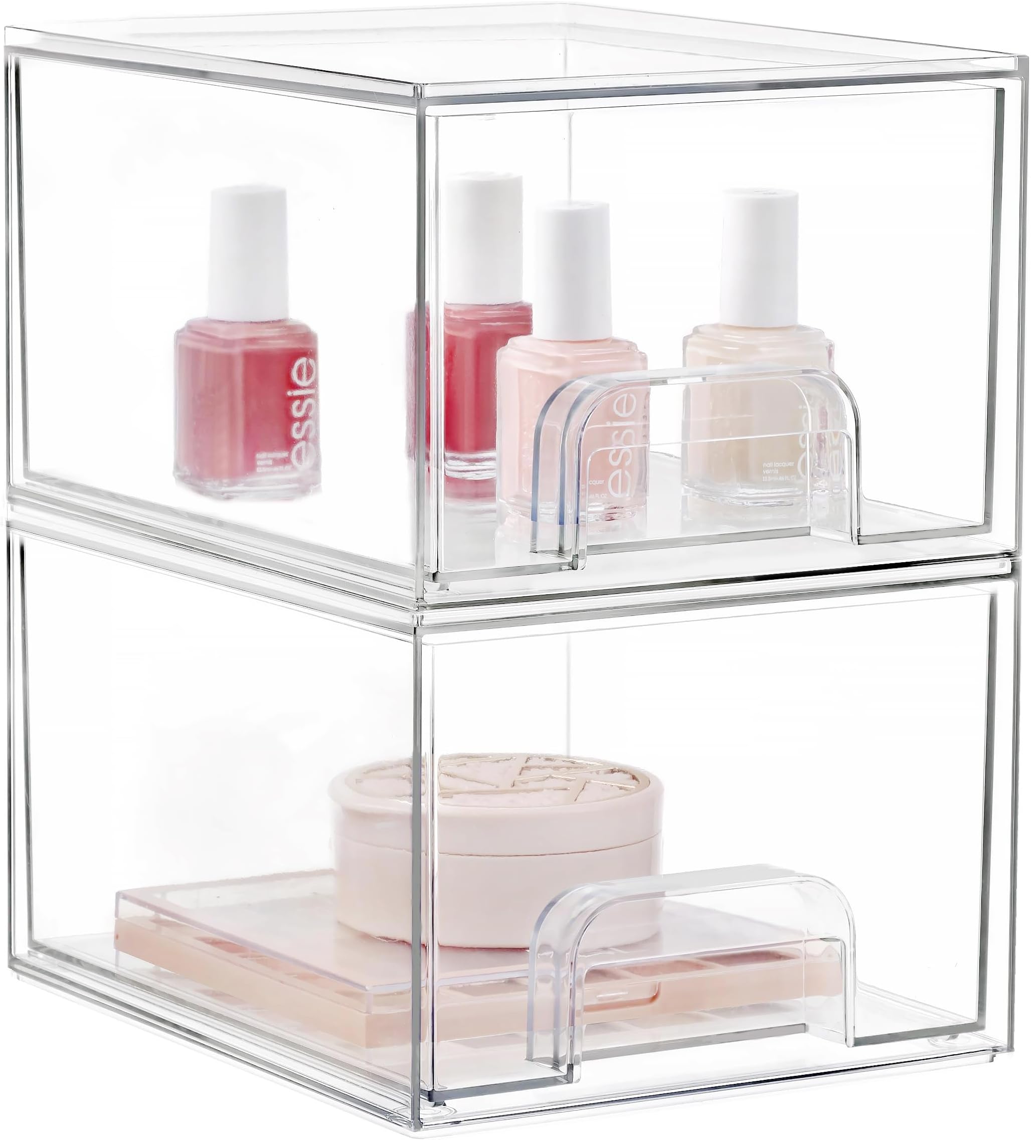 Amazon.com: Cq acrylic Stackable Storage Drawers Set of 2,Under Cabinet ...