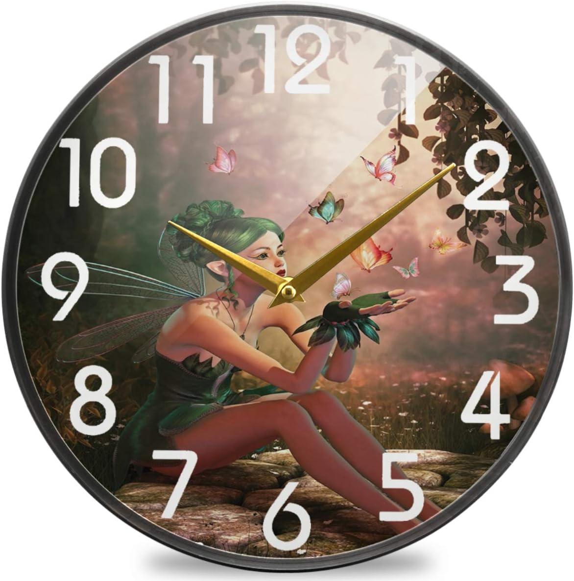 Amazon.com: OK Lighting 18" H Enchanted Fairy Wall Clock : Home & Kitchen