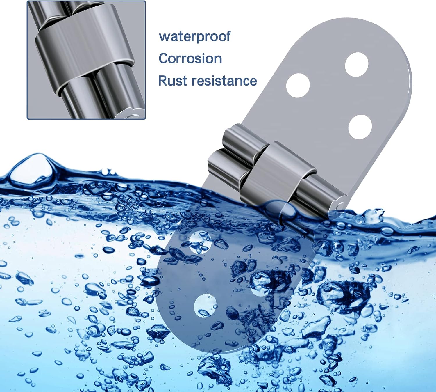 KARLLIU Hinges, 6 Pack 180° Rotation Hinges for Wood (3 Inch) Gold ...